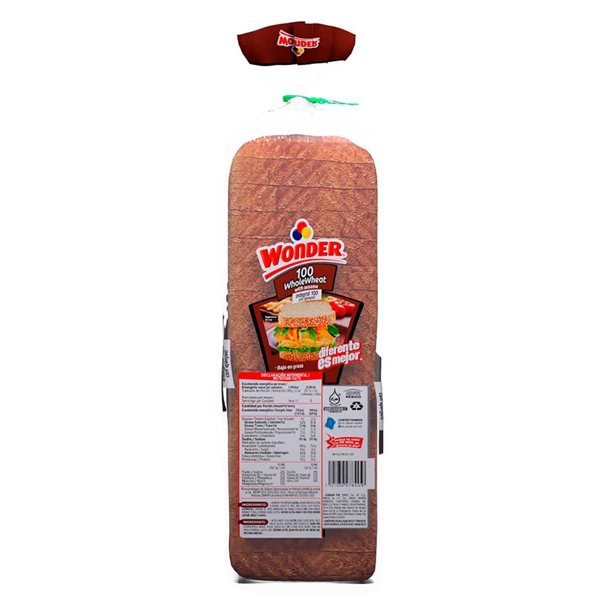 Pan Wonder Integral Con Ajonjoli 567g | Chedraui