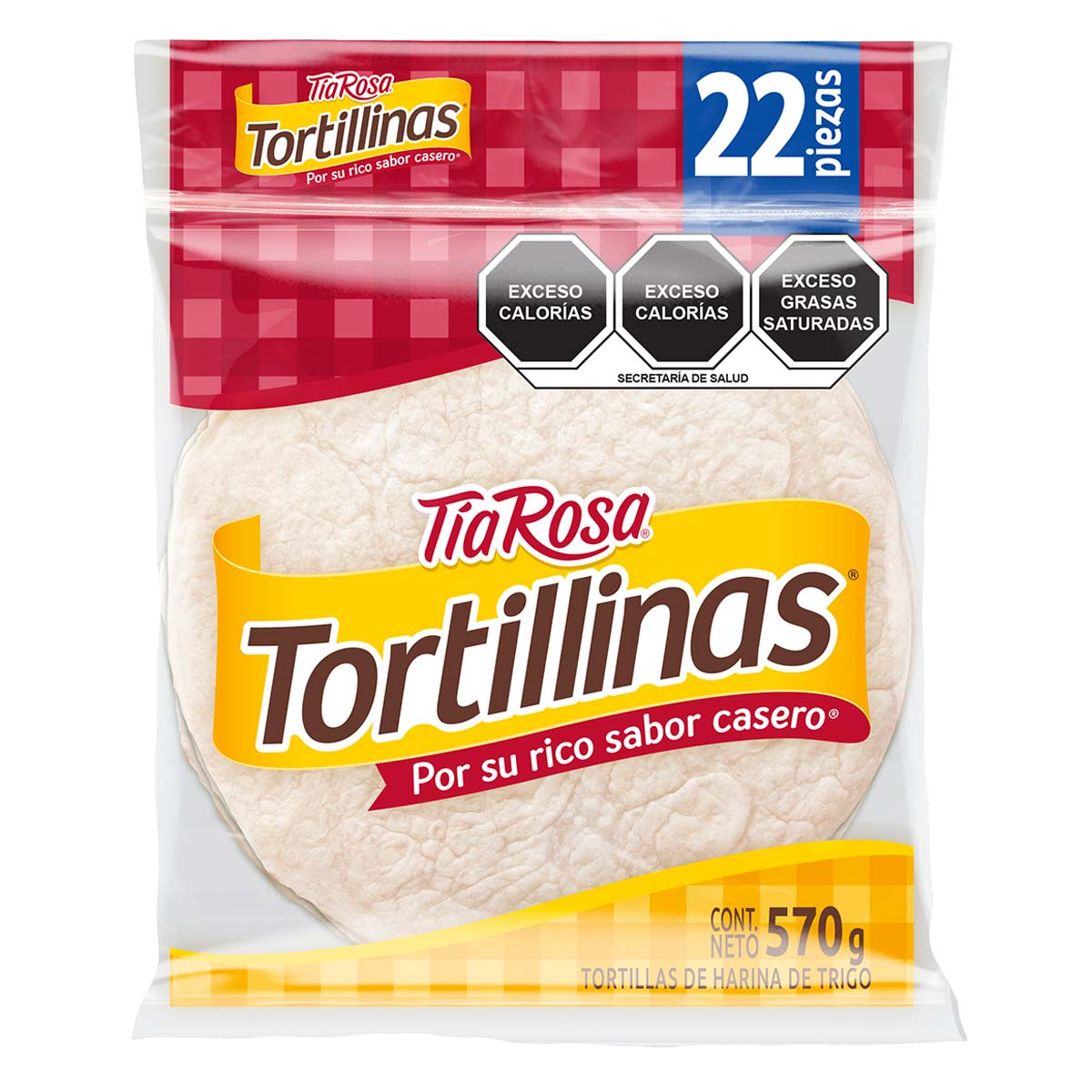 Tortillinas Tia Rosa Paquete de 570g con 22 Tortillas | Chedraui