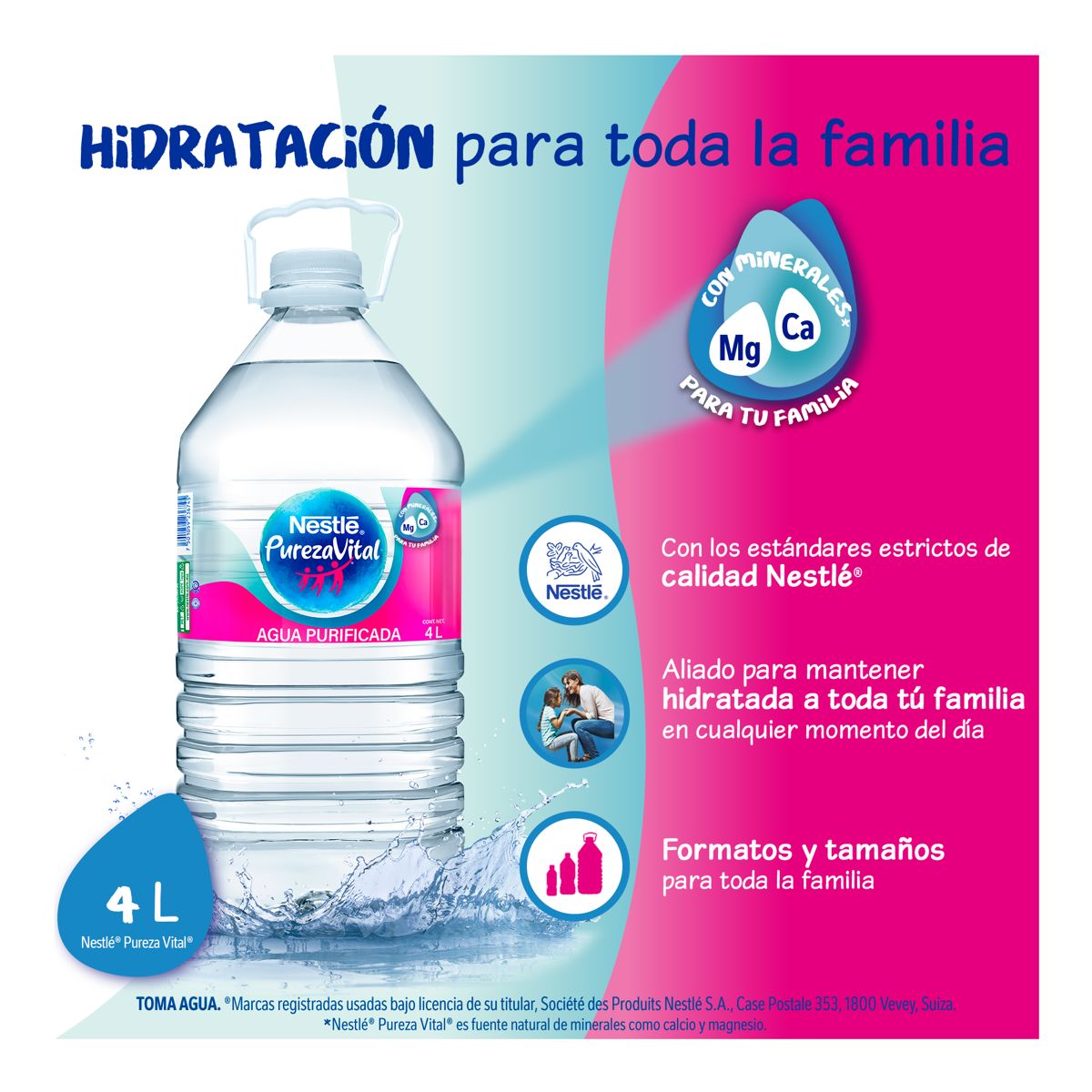 Agua Natural Nestlé Pureza Vital Botella 4L | Chedraui