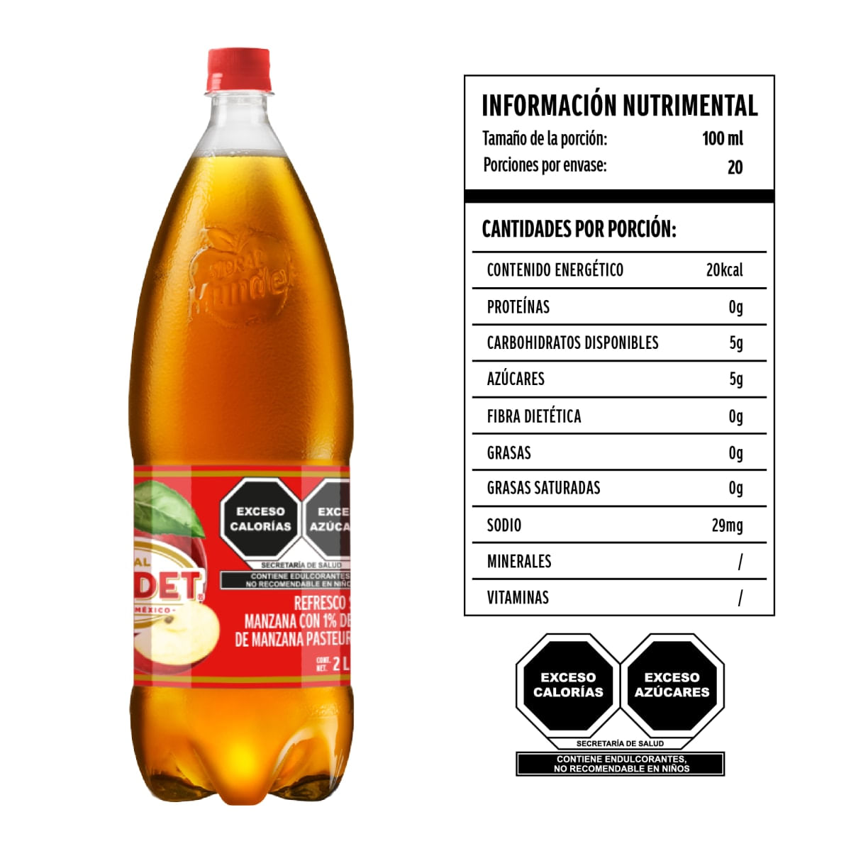 Refresco Sidral Mundet Manzana 2L | Chedraui