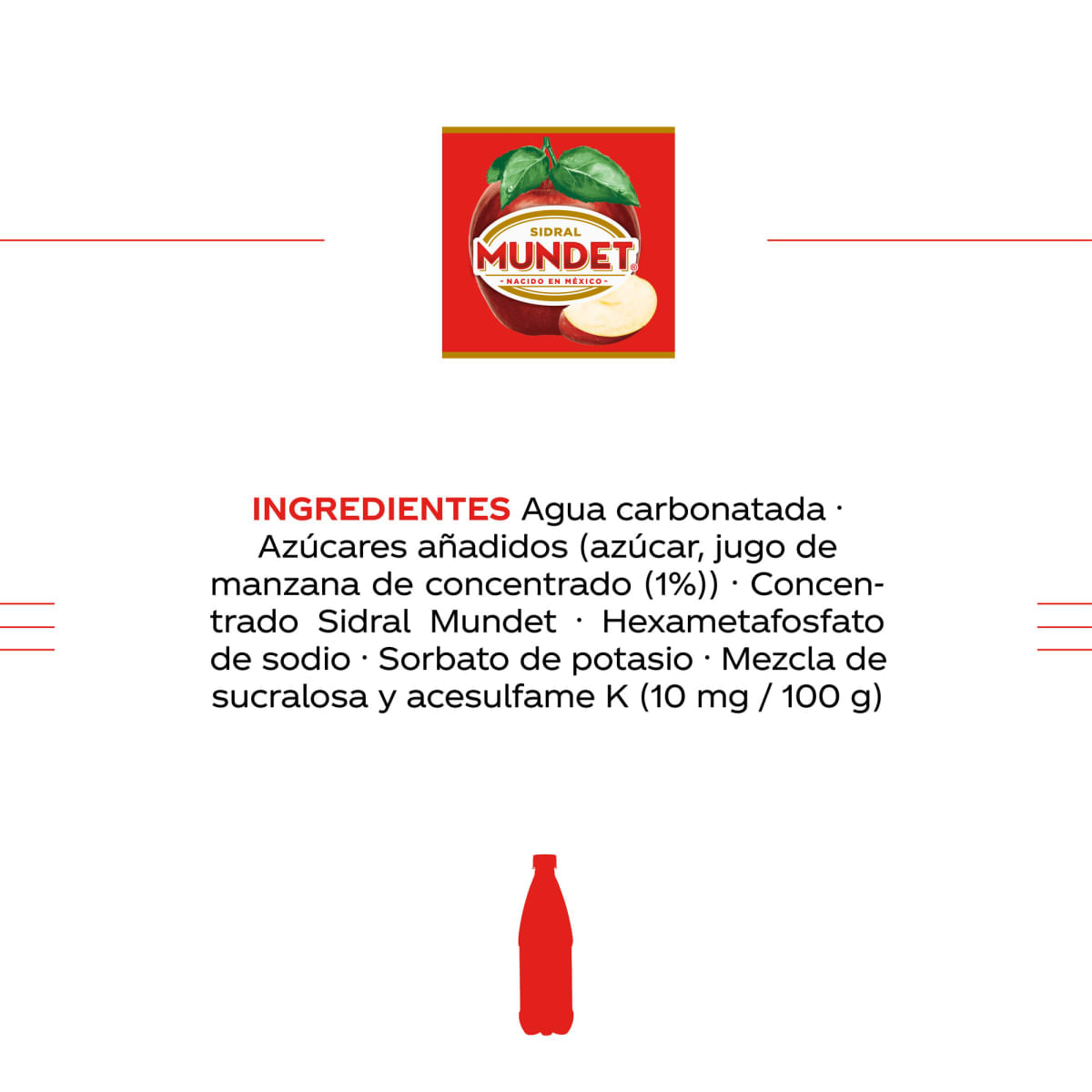 Refresco Sidral Mundet sabor manzana 600ml | Chedraui
