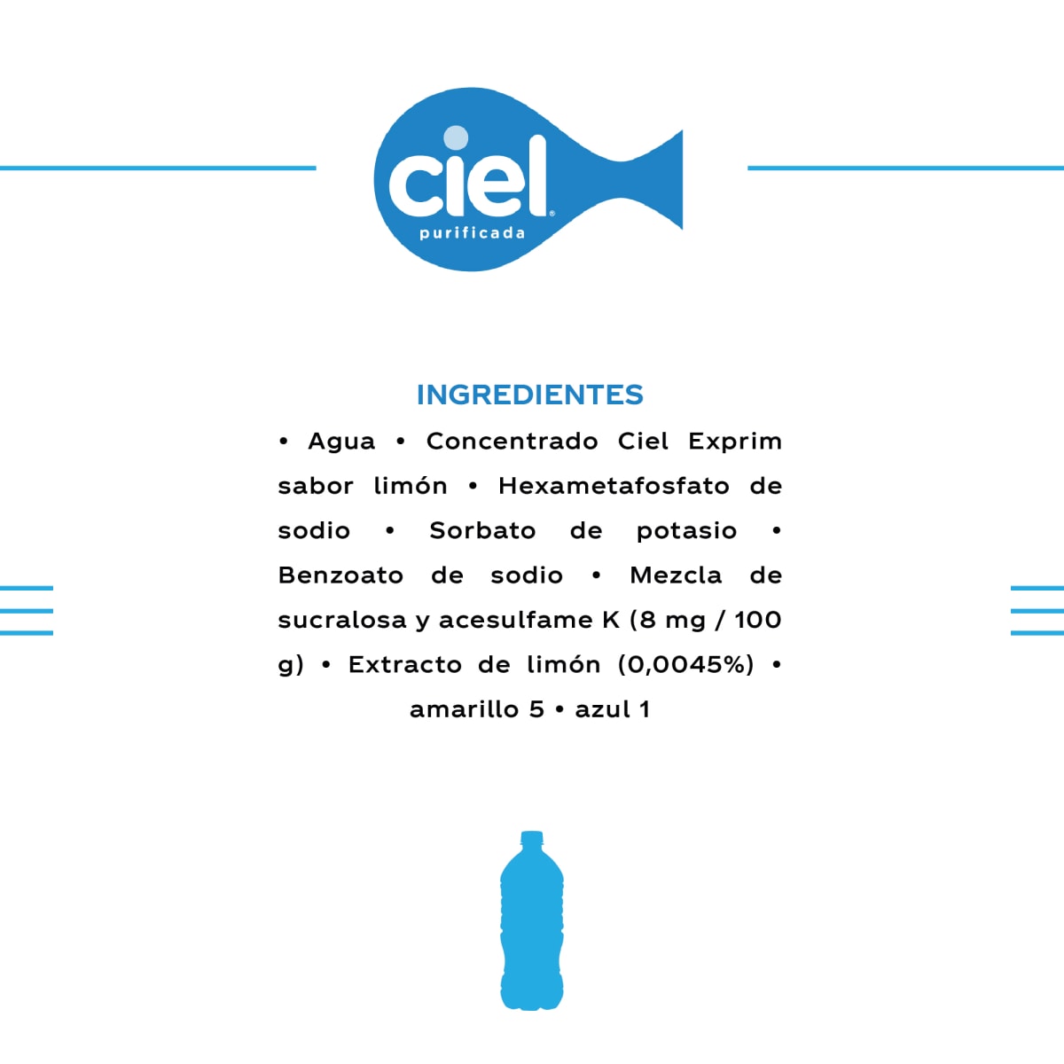 Agua Ciel Exprim Limón 1L | Chedraui