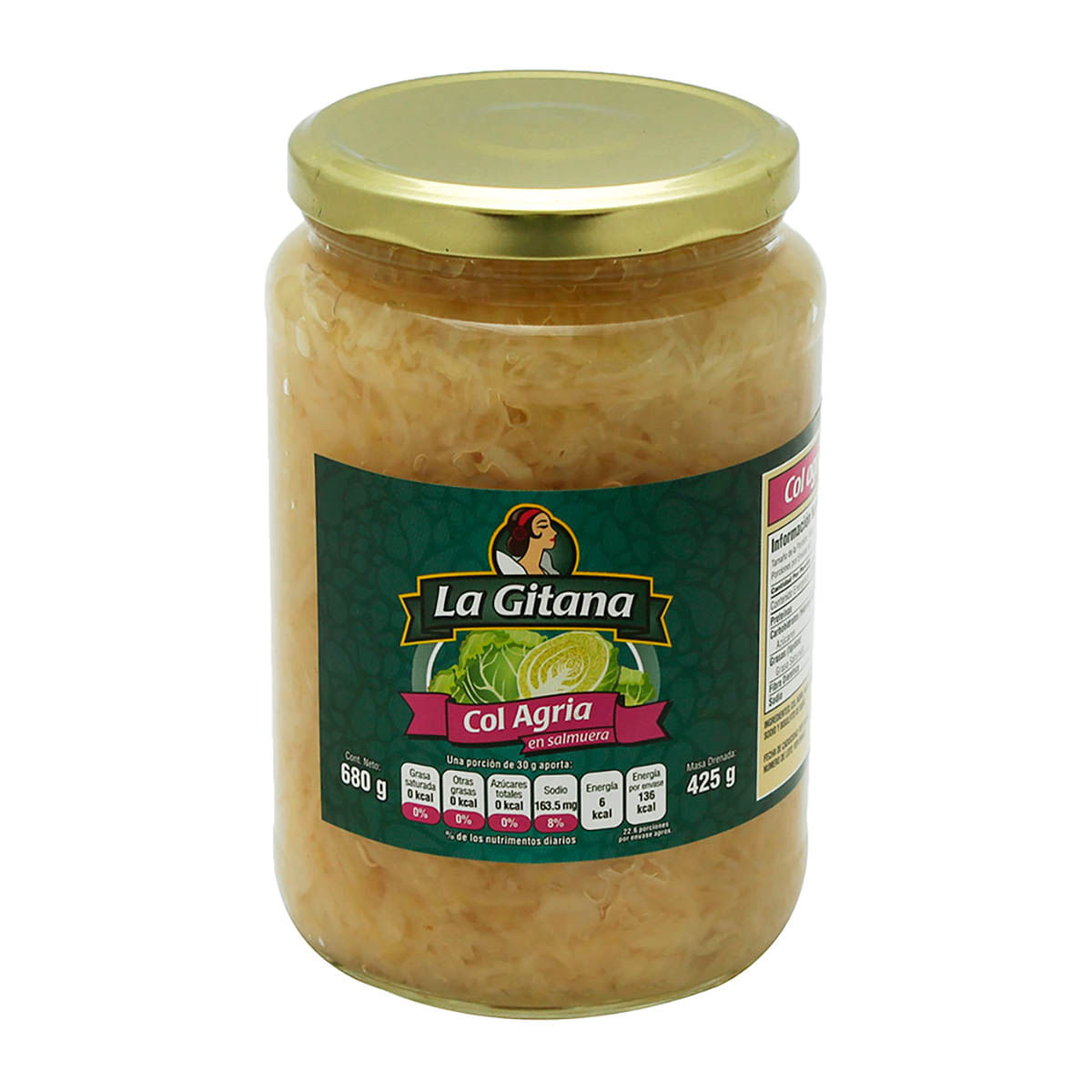 Col Agría La Gitana 680g | Chedraui