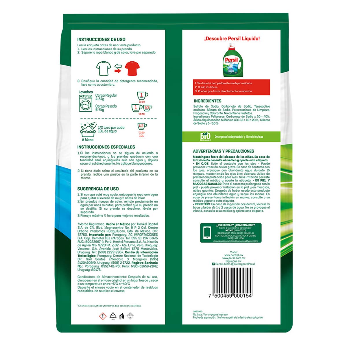 Detergente en Polvo Persil Universal Acción Profunda Plus 4.5kg | Chedraui