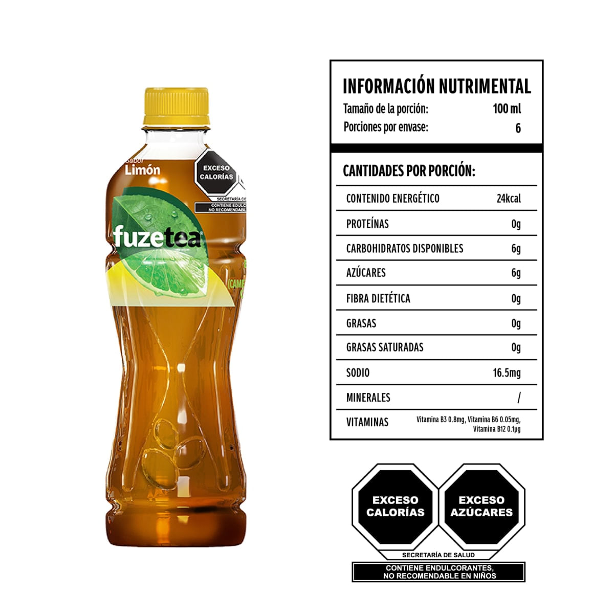Té Negro Fuze Tea Sabor Limón 600ml | Chedraui