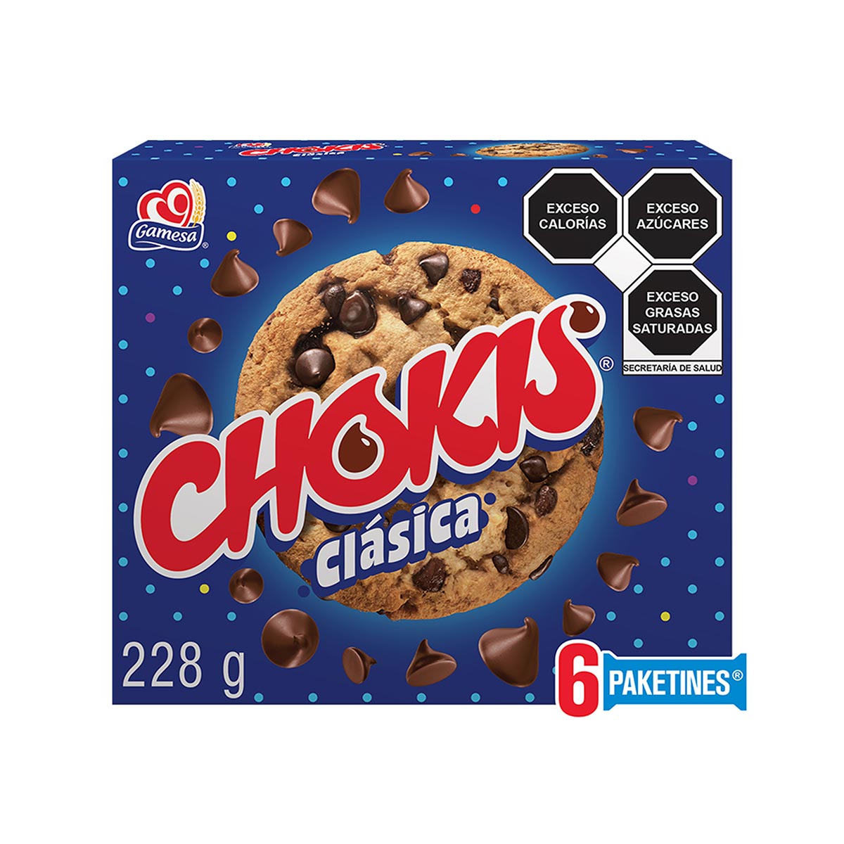 Galletas Gamesa Chokis Chispas de Chocolate 228g | Chedraui