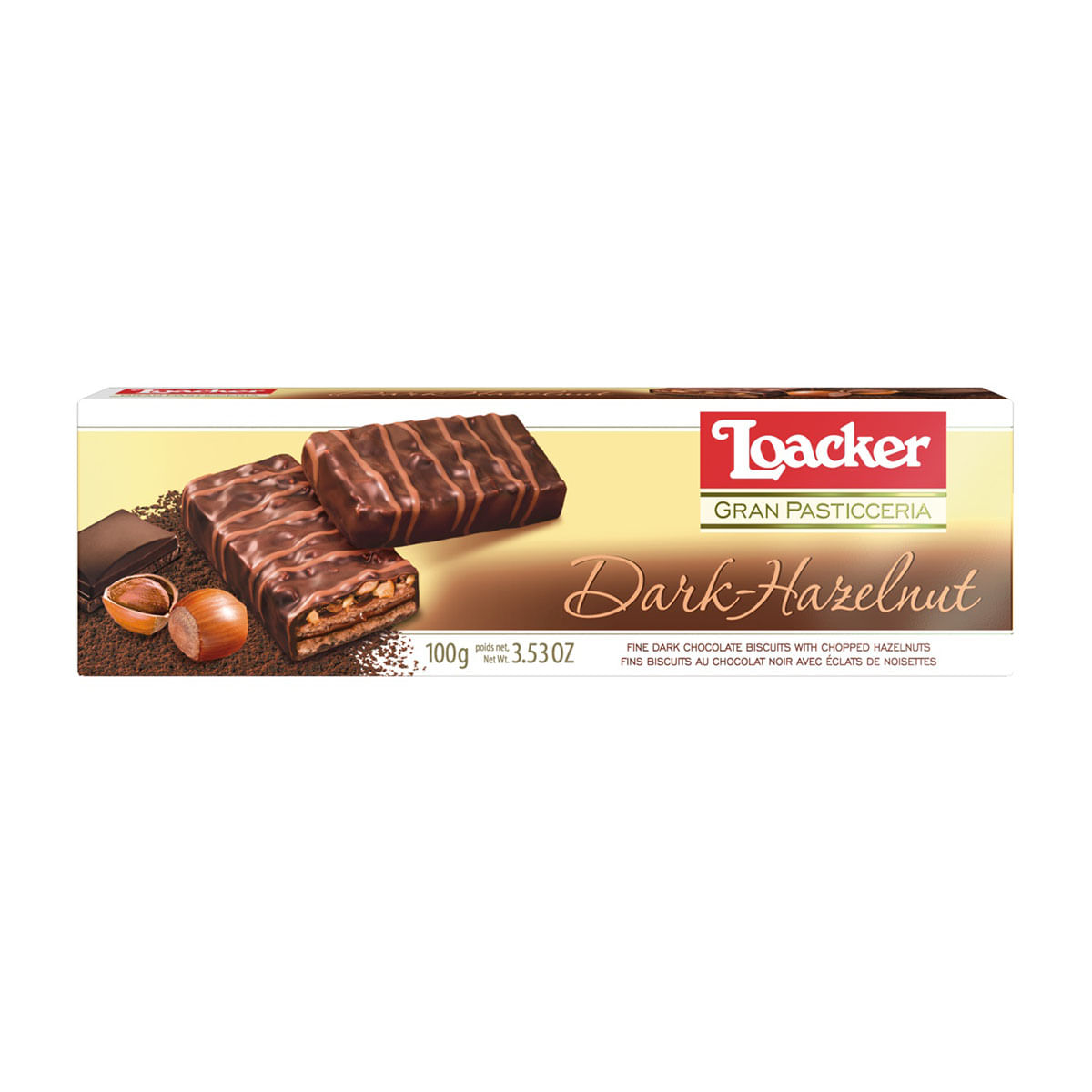 Galletas Loacker Gran Pasticceria Dark Hazelnut de 100g | Chedraui