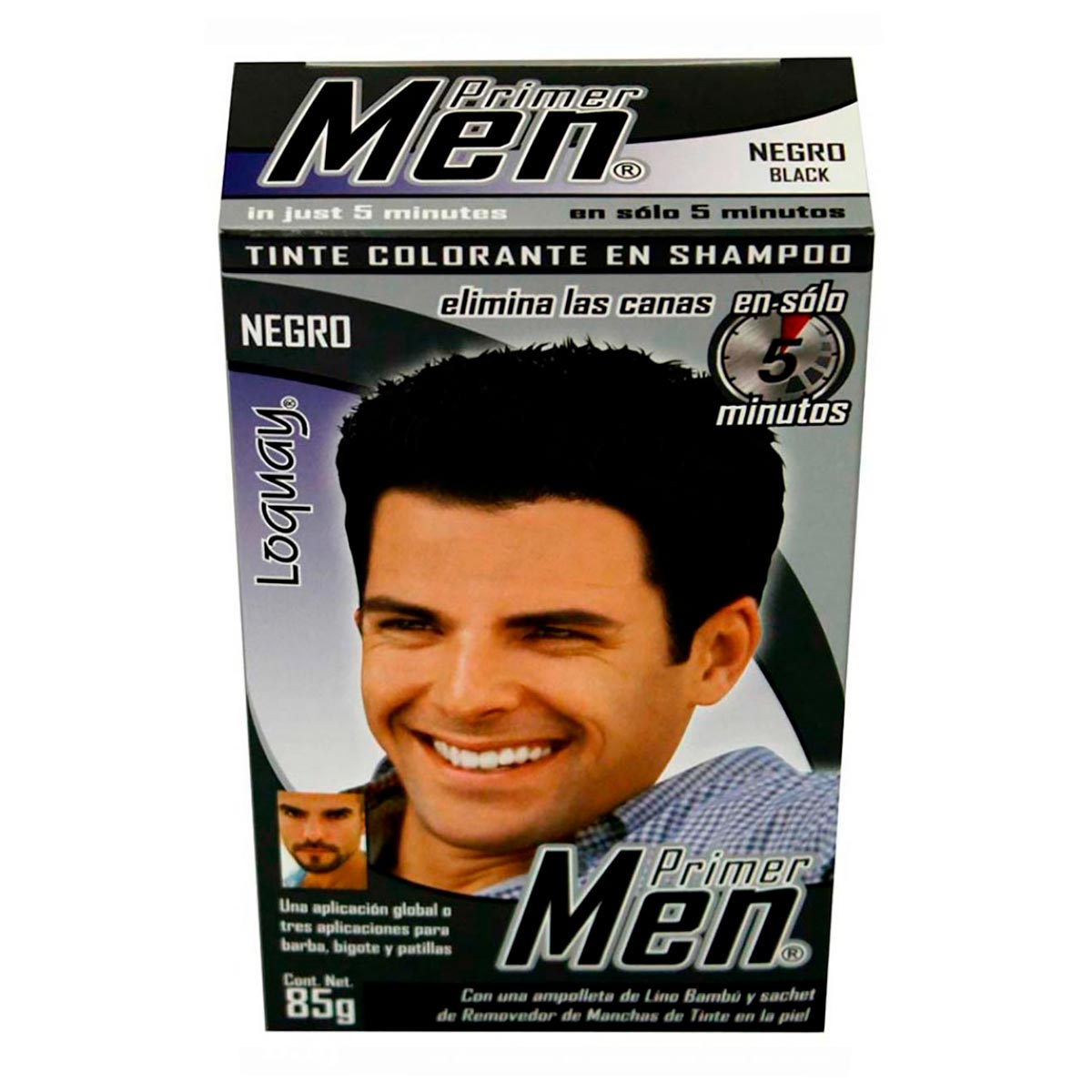 Tinte para Caballero Loquay Primer Men Nego 85g | Chedraui