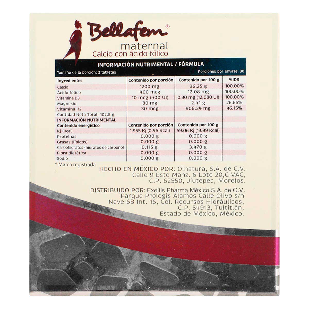 Suplemento Alimenticio Bellafem Maternal 60 Tabletas | Chedraui