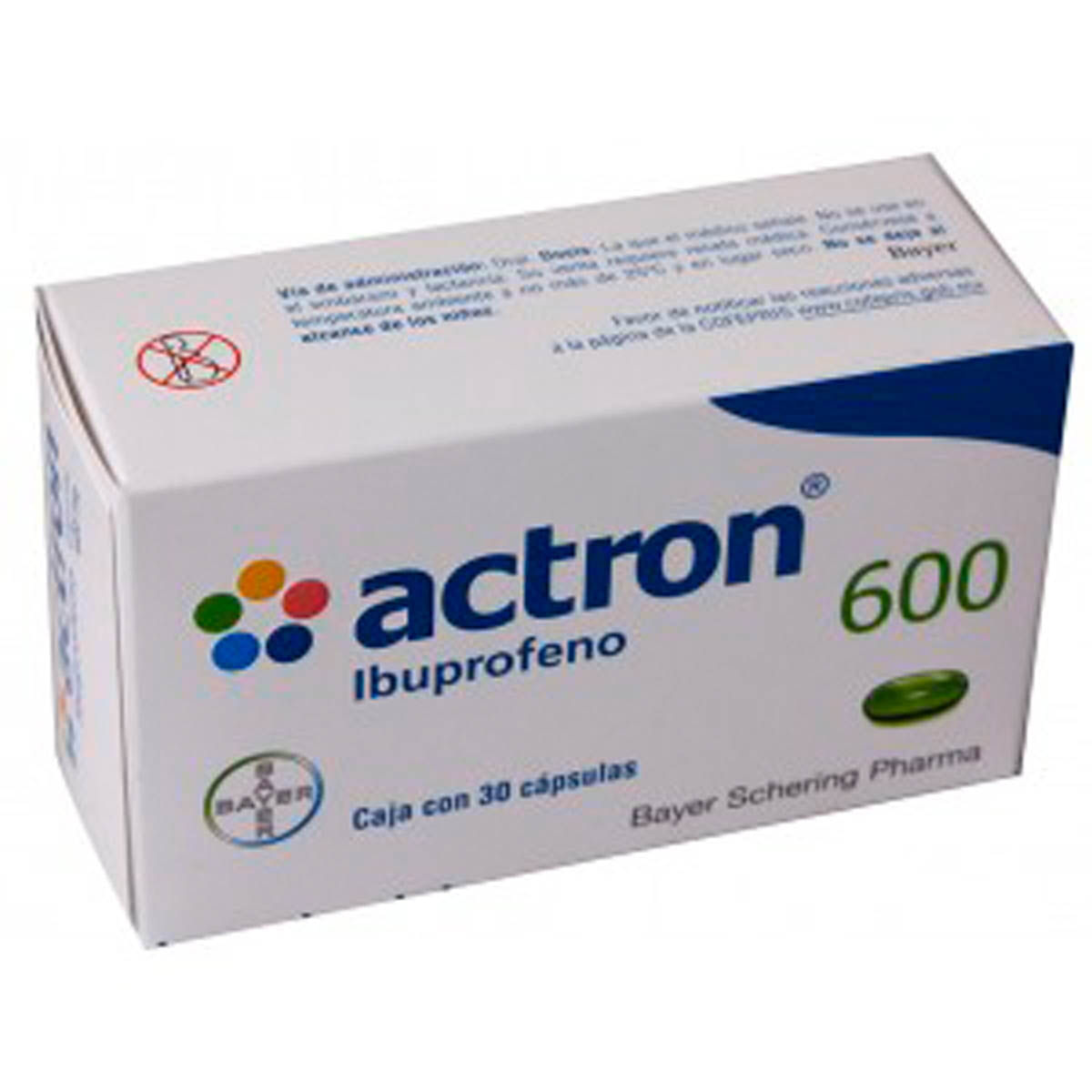 Cápsulas Actron 600mg Caja con 30 Cápsulas | Chedraui