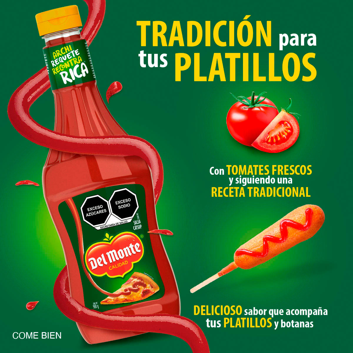 Salsa de Tomate Del Monte Cátsup 900g | Chedraui