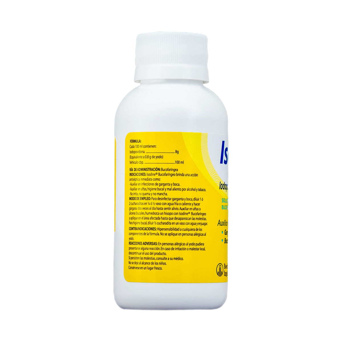 Solución Antiséptica Isodine Bucofaríngeo Frasco con 120ml | Chedraui