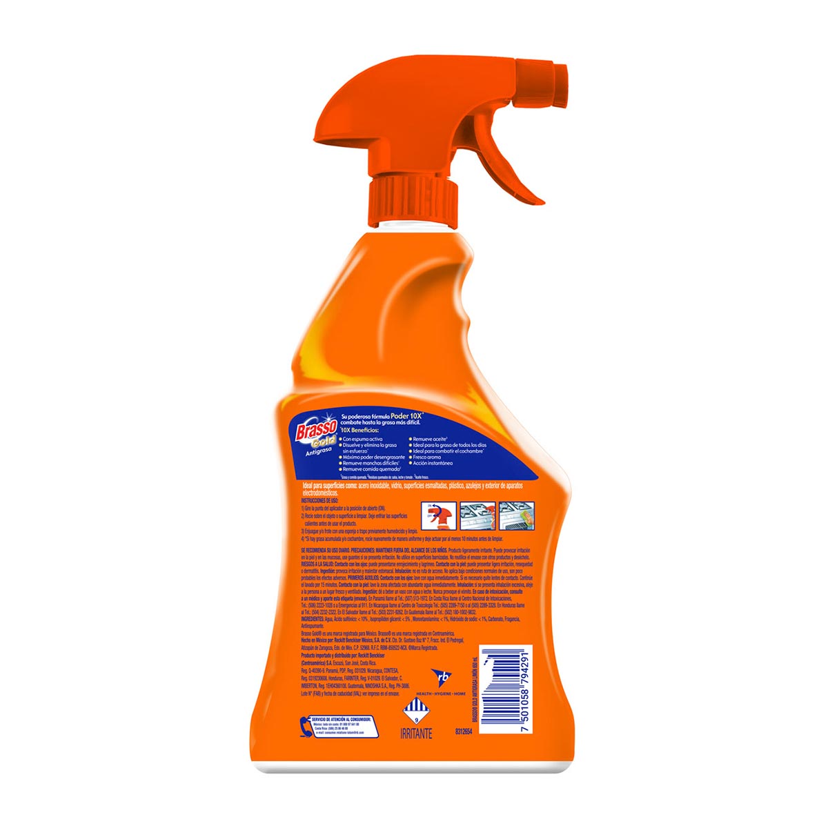 Desengrasante en Spray Brasso Gold Antigrasa Limón 650ml | Chedraui