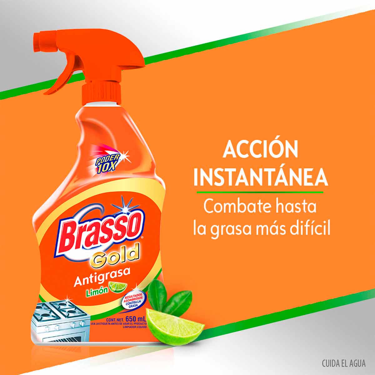 Desengrasante en Spray Brasso Gold Antigrasa Limón 650ml | Chedraui