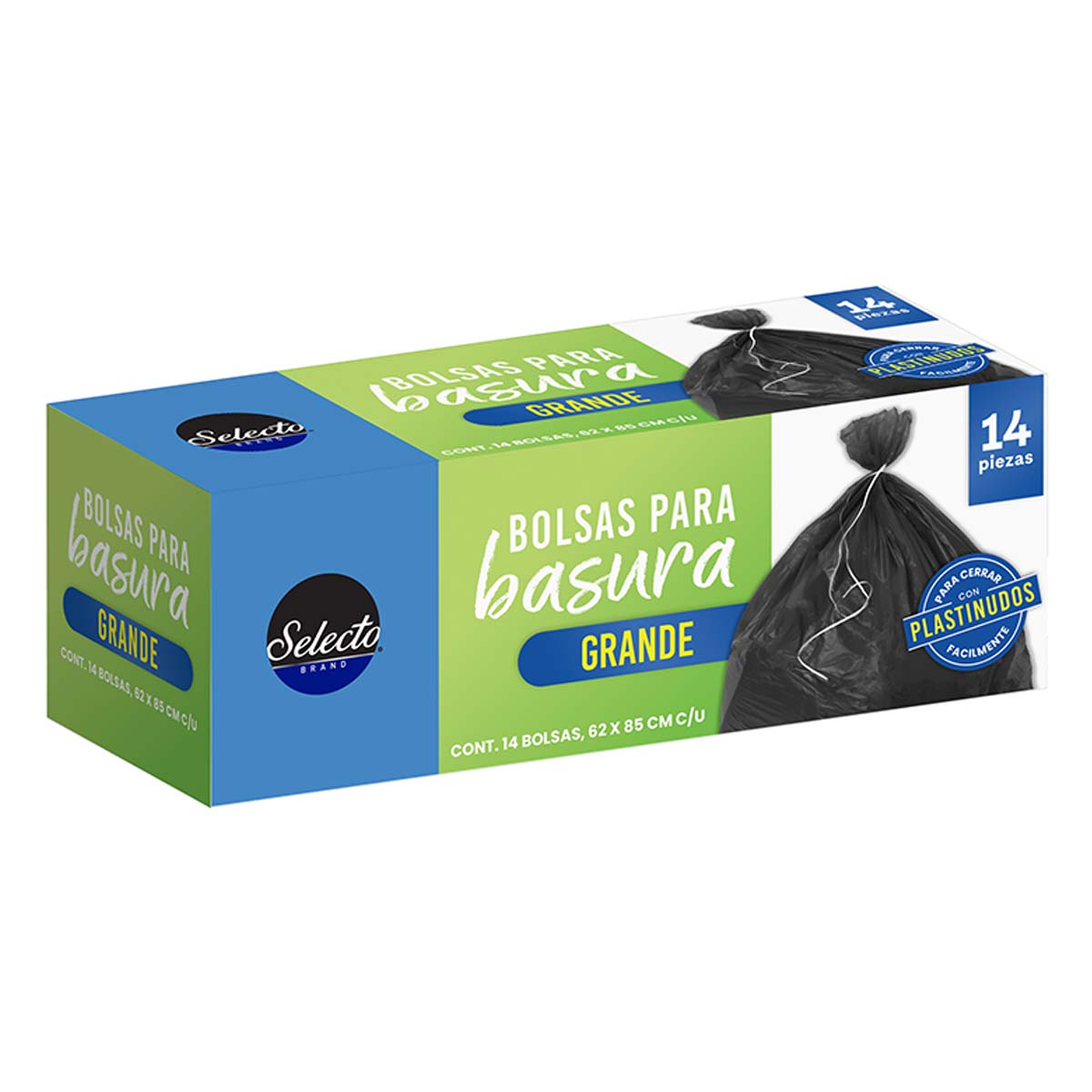 Bolsas para Basura Selecto Brand Grandes con Plastinudo 14 Bolsas ...