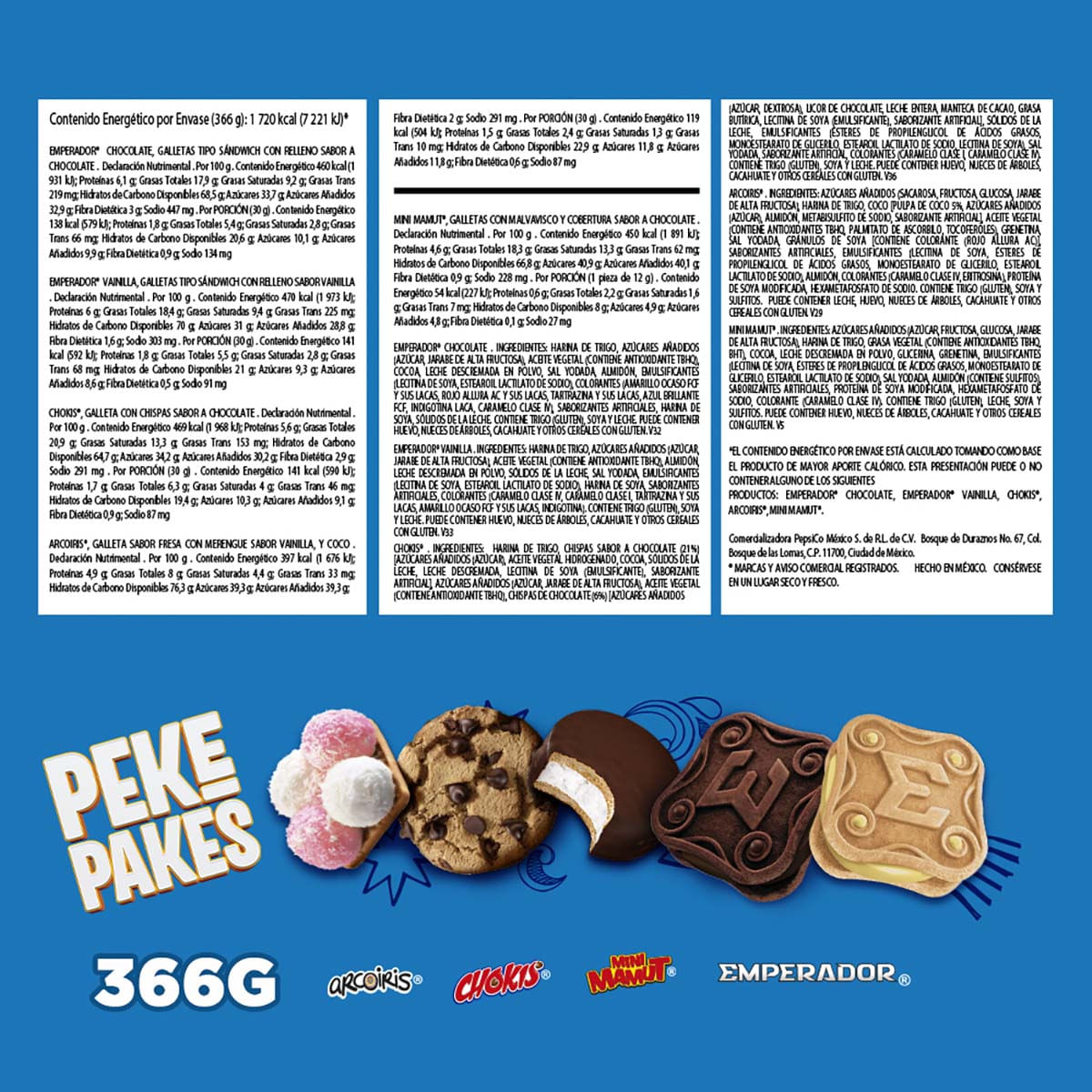 Galletas Gamesa Peke Pakes 11 Piezas 366g | Chedraui