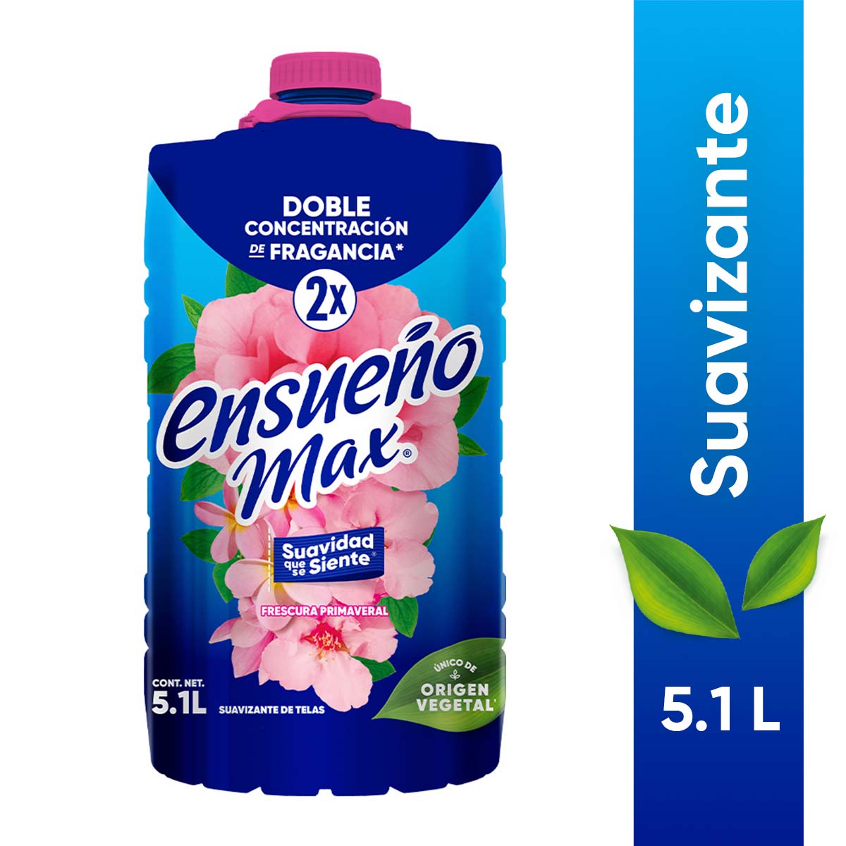 Suavizante de Telas Ensueño Max Zero Enjuague Frescura Primaveral 5.1L ...