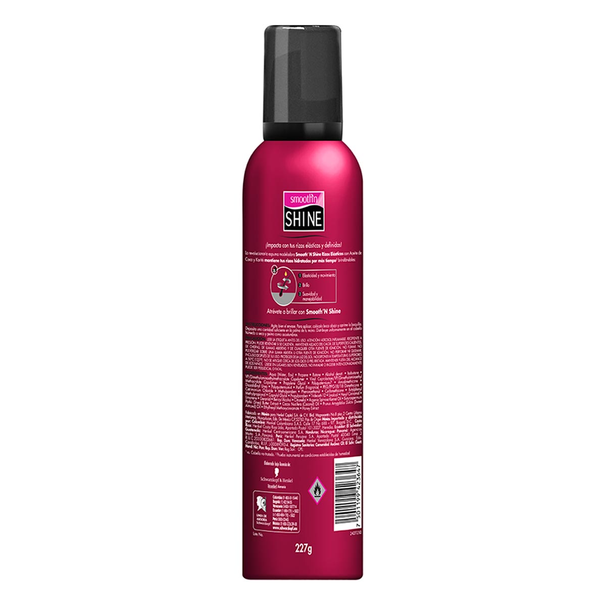 Mousse para Peinar Schwarzkopf Smooth'n Shine Rizos Elásticos 227g ...