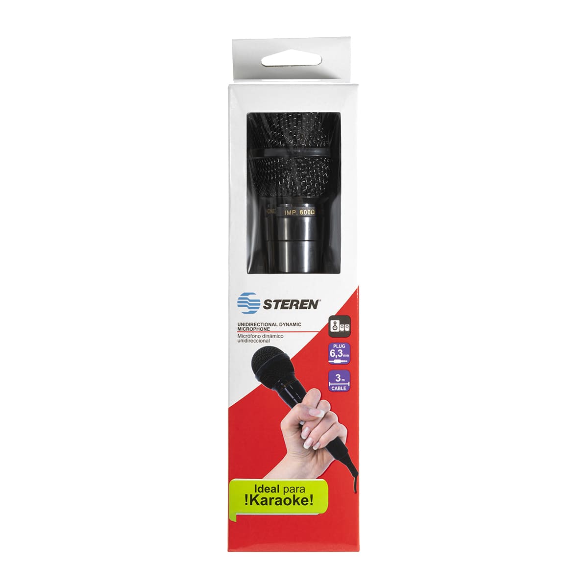 Micrófono Steren Unidireccional para Karaoke MIC-100N | Chedraui