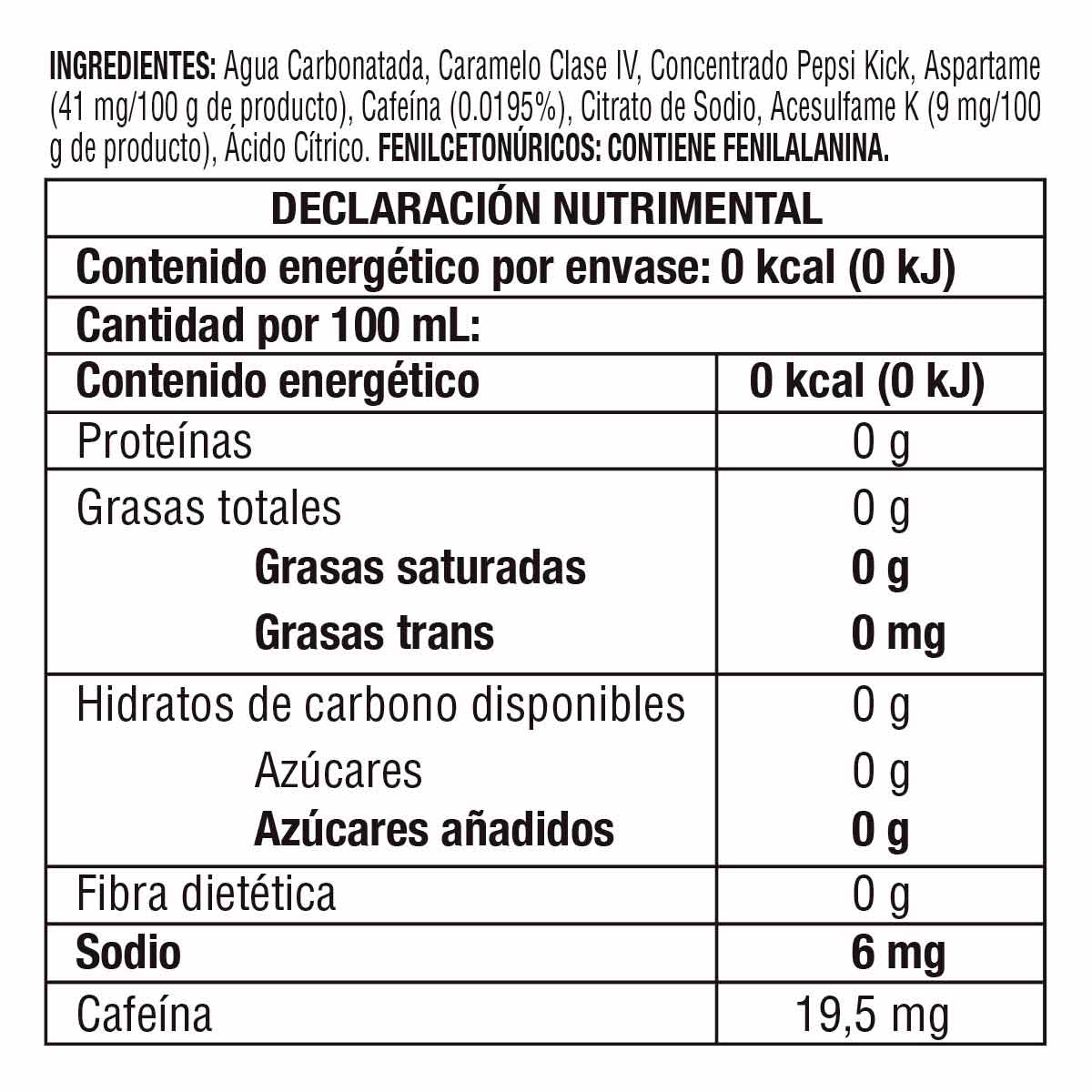 Refresco Pepsi Kick Cola 500ml | Chedraui