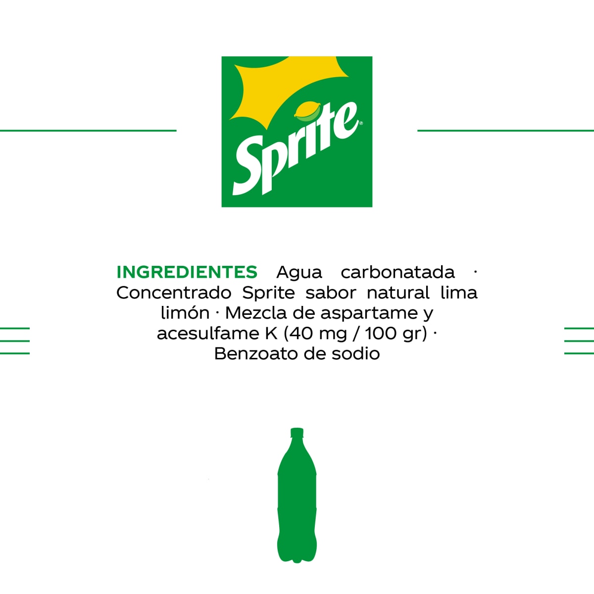 Refresco Sprite Sin Azúcar Sabor Lima-Limón 600ml | Chedraui