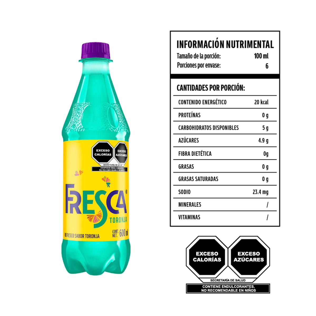 Refresco Fresca sabor toronja 600ml | Chedraui
