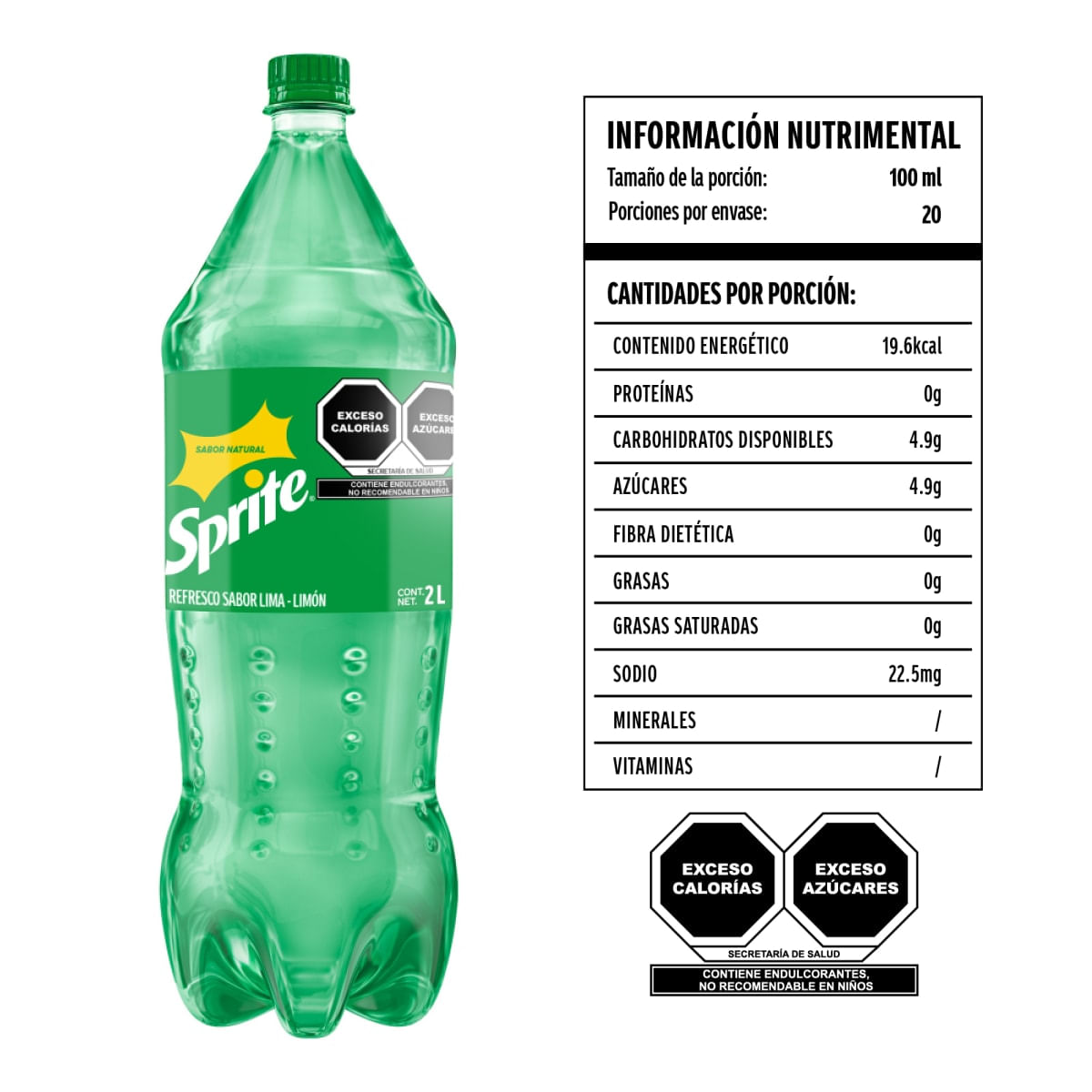Refresco Sprite Lima-Limón 2L | Chedraui