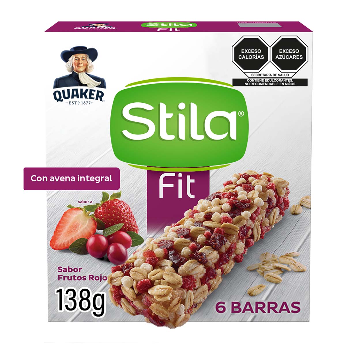 Barras De Cereal Con Frutos Rojos Quaker Stila Fit 6 Barras 138g | Chedraui