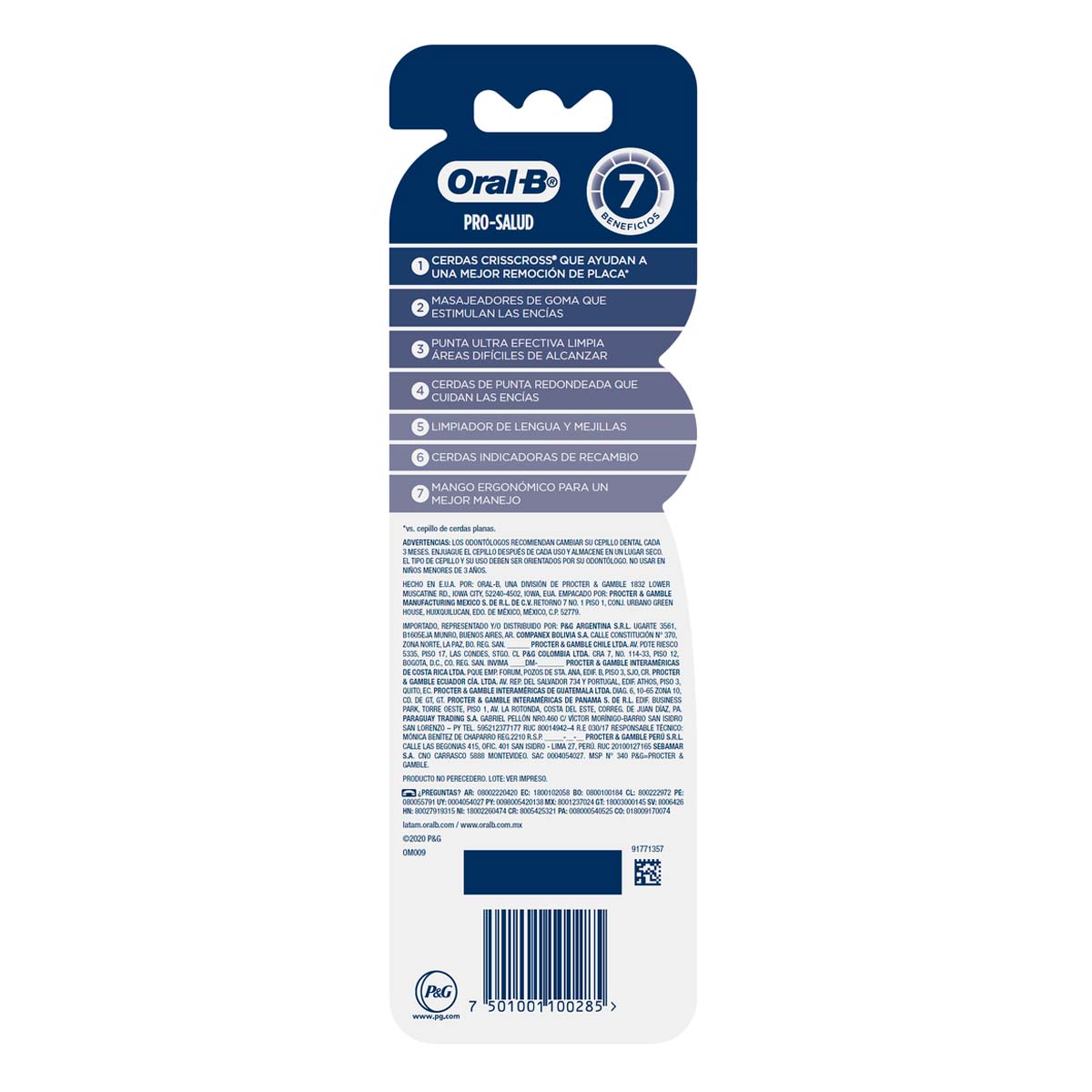 Cepillo de Dientes Oral-B Pro-Salud 7 Beneficios 2 Cepillos | Chedraui