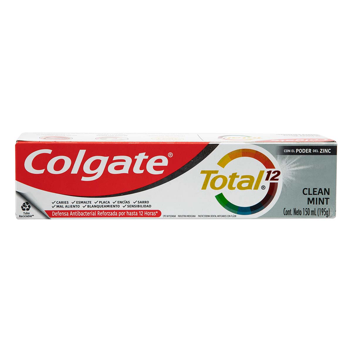 Pasta Dental Colgate Total 12 Clean Mint 150ml | Chedraui