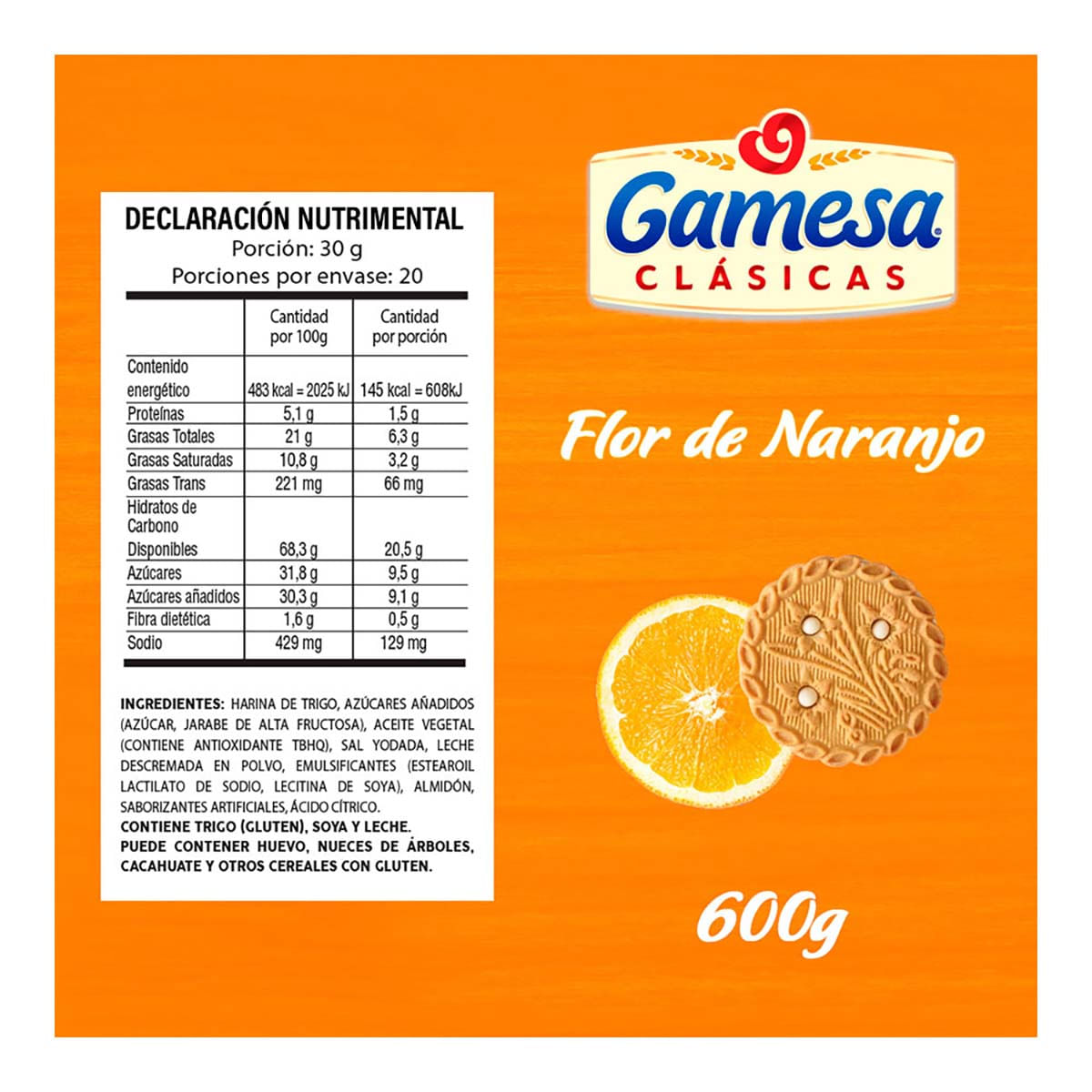 Galletas Gamesa Clásicas Flor De Naranjo 4 Paketines De 150g | Chedraui