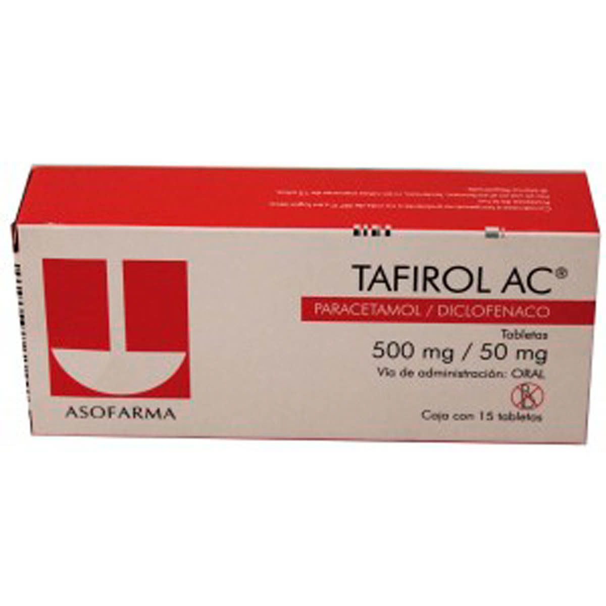 Tabletas Tafirol AC 500mg/50mg Caja con 15 Tabletas | Chedraui