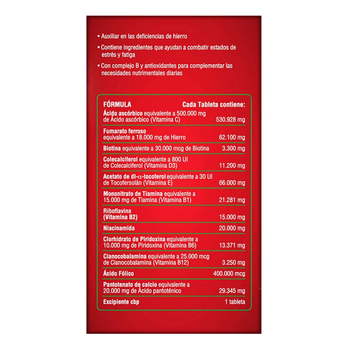 Stresstabs Multivitamínico con Hierro Frasco con 30 Tabletas | Chedraui