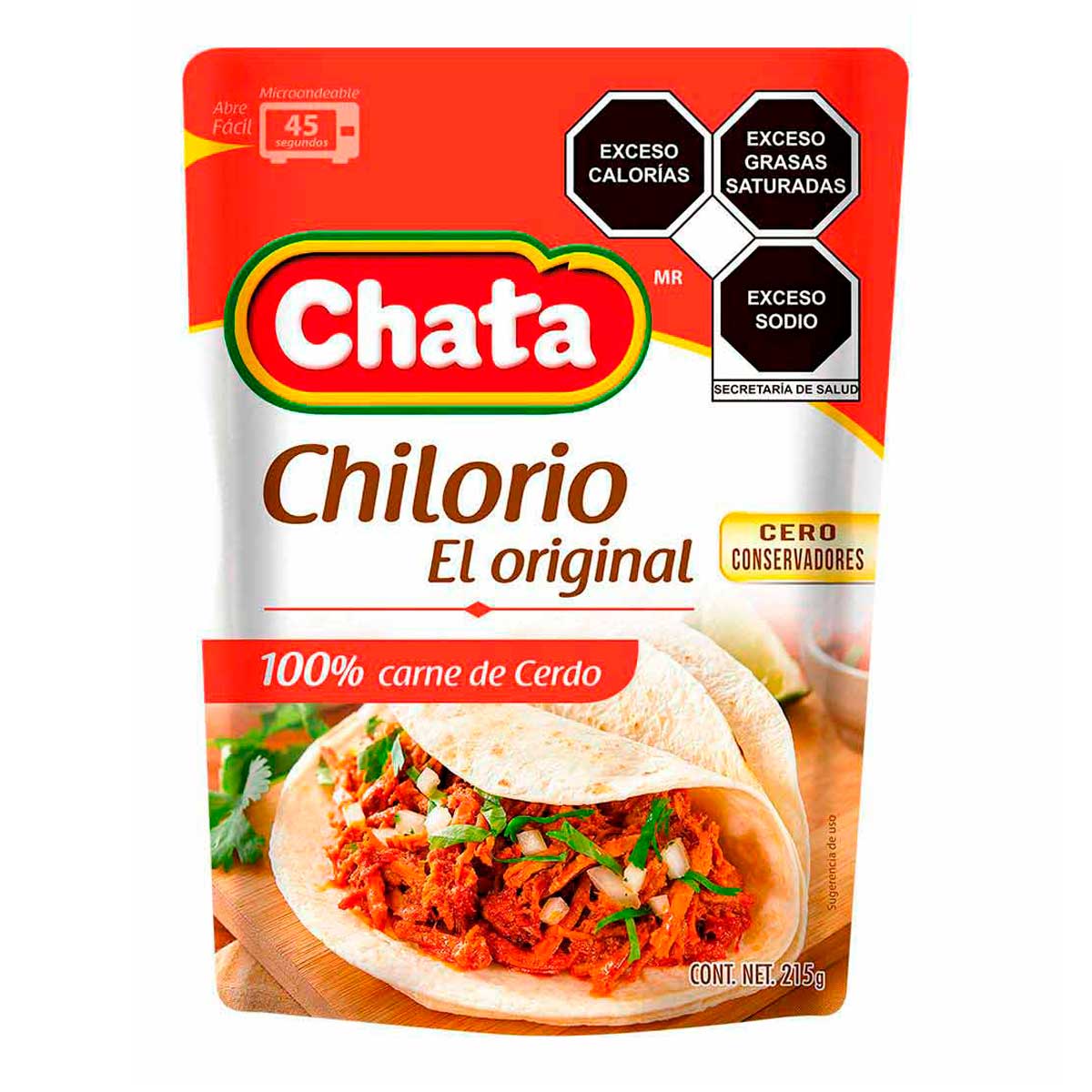 Chilorio Chata de Cerdo Pouch 215g | Chedraui