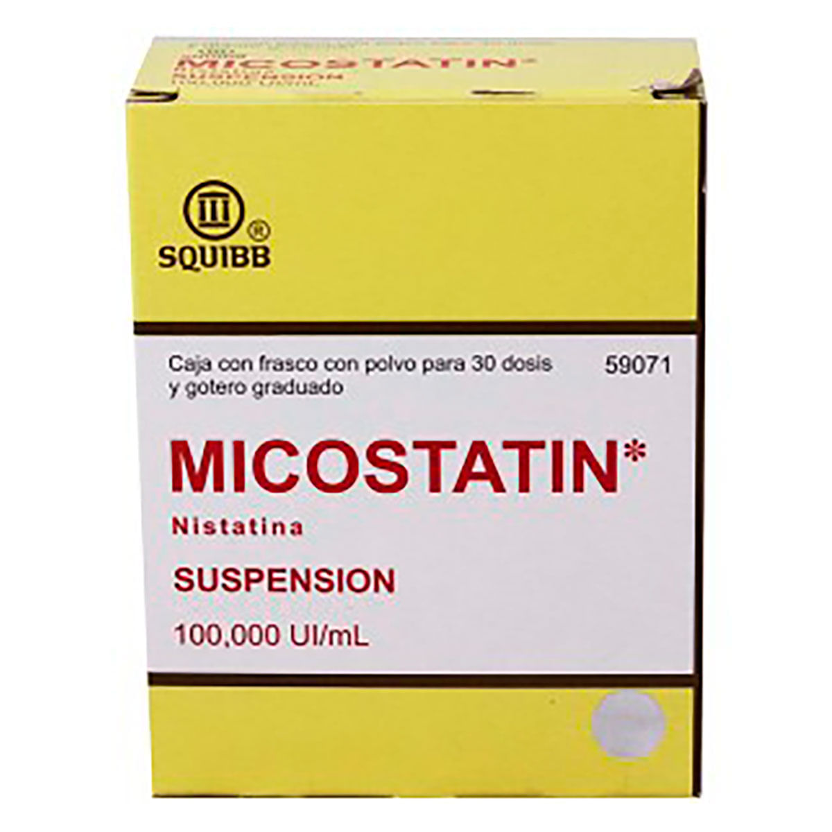 Suspensión Micostatin 100,000UI/ml Frasco con Polvo para 30 Dosis ...