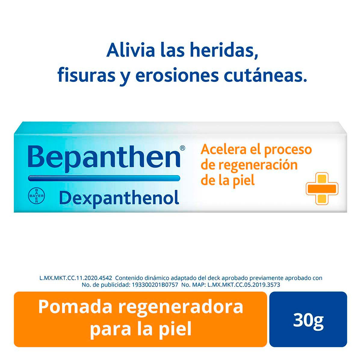 Pomada Bepanthen Dexpanthenol 5% Regeneradora para la Piel 30g | Chedraui