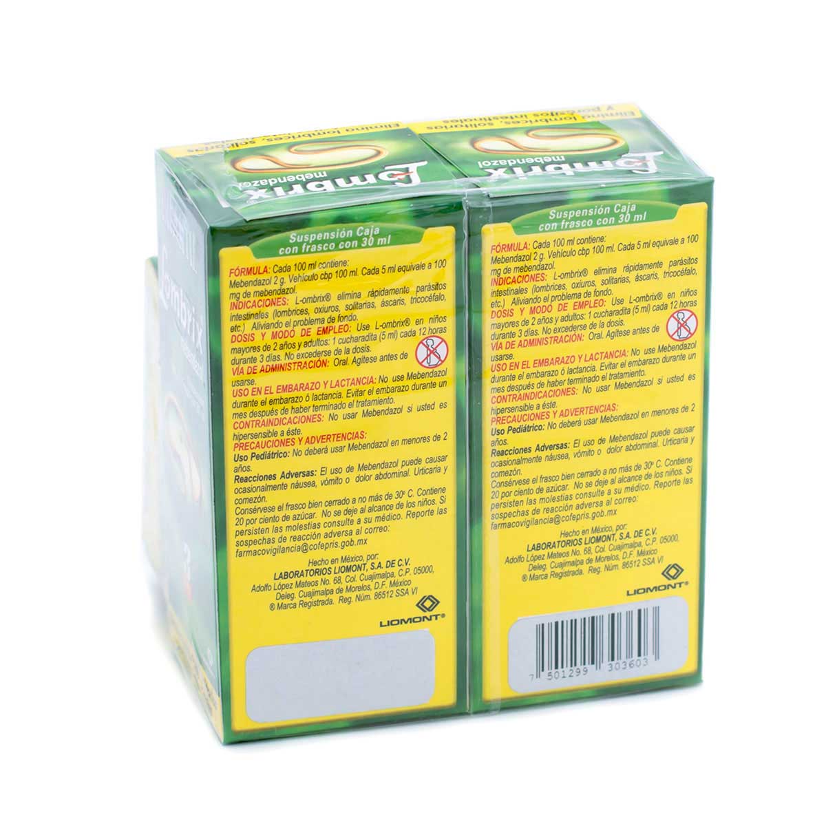 Tabletas Lombrix 500mg 2 Cajas de 1 Tableta + Suspensión Infantil ...