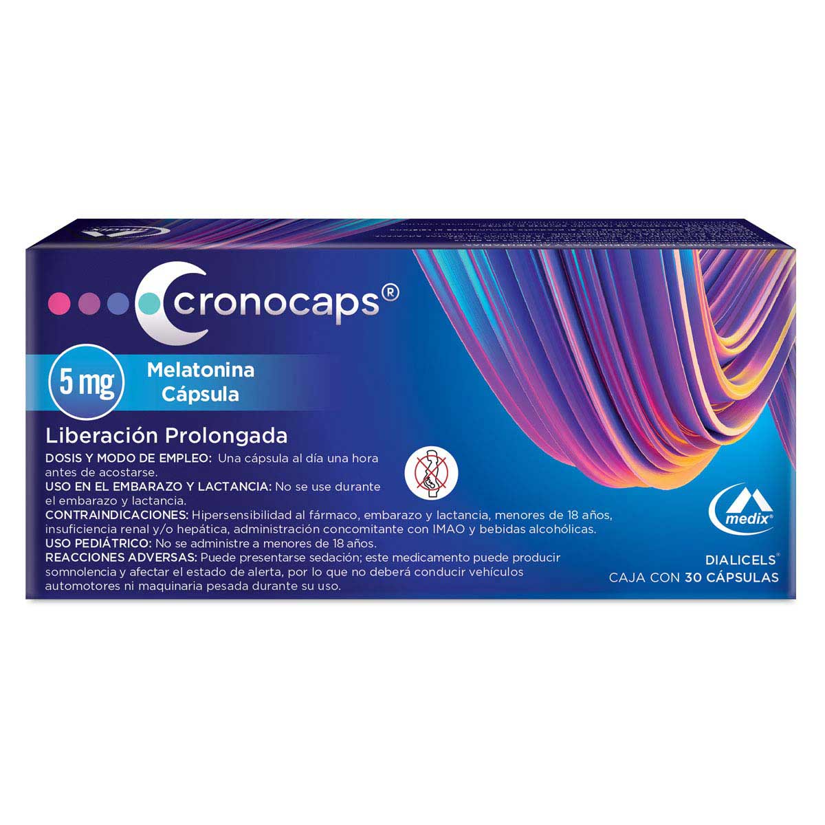 Cápsulas Cronocaps 5mg Caja con 30 Cápsulas | Chedraui