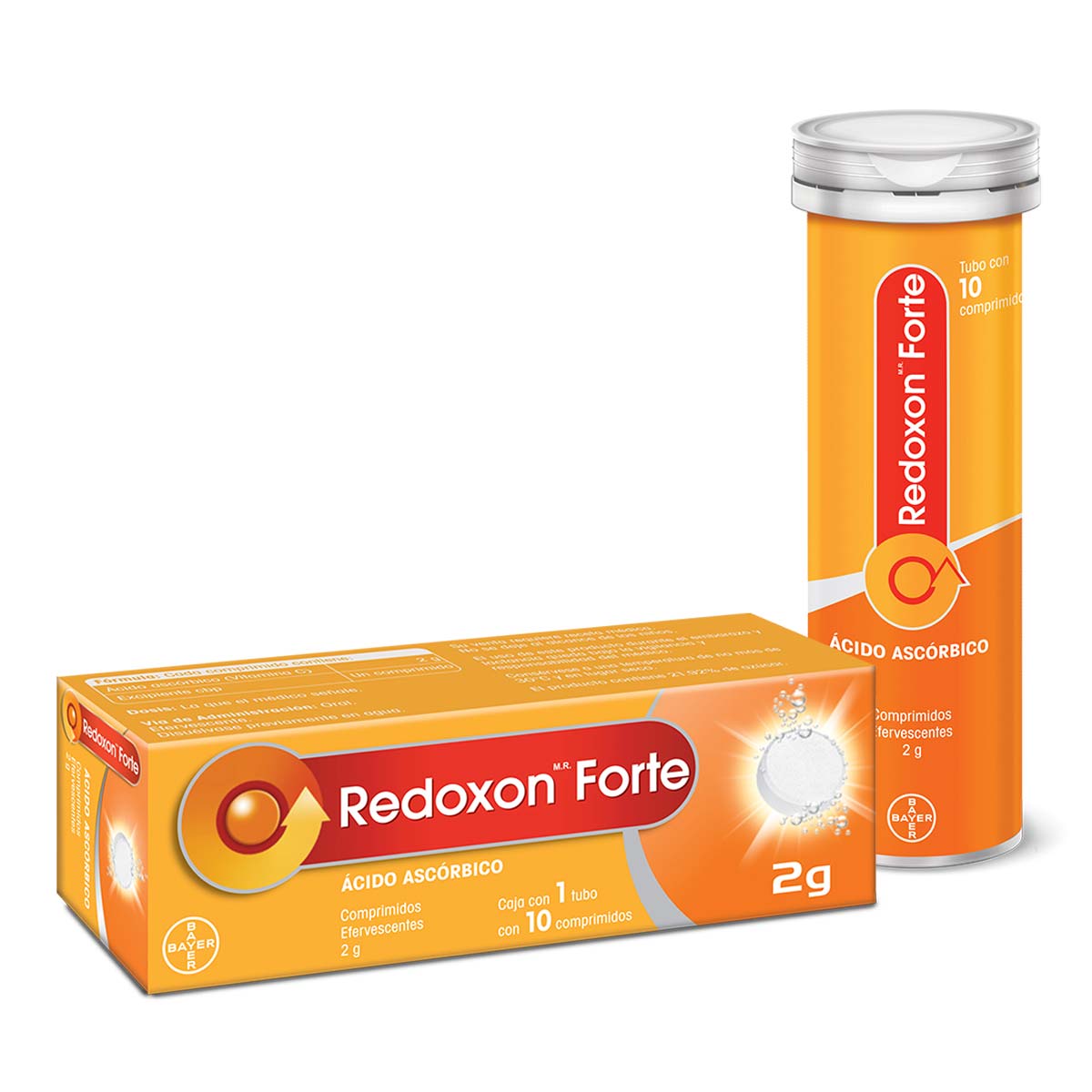 Tabletas Efervescentes Redoxon 2g de Vitamina C Sabor Naranja 10 ...