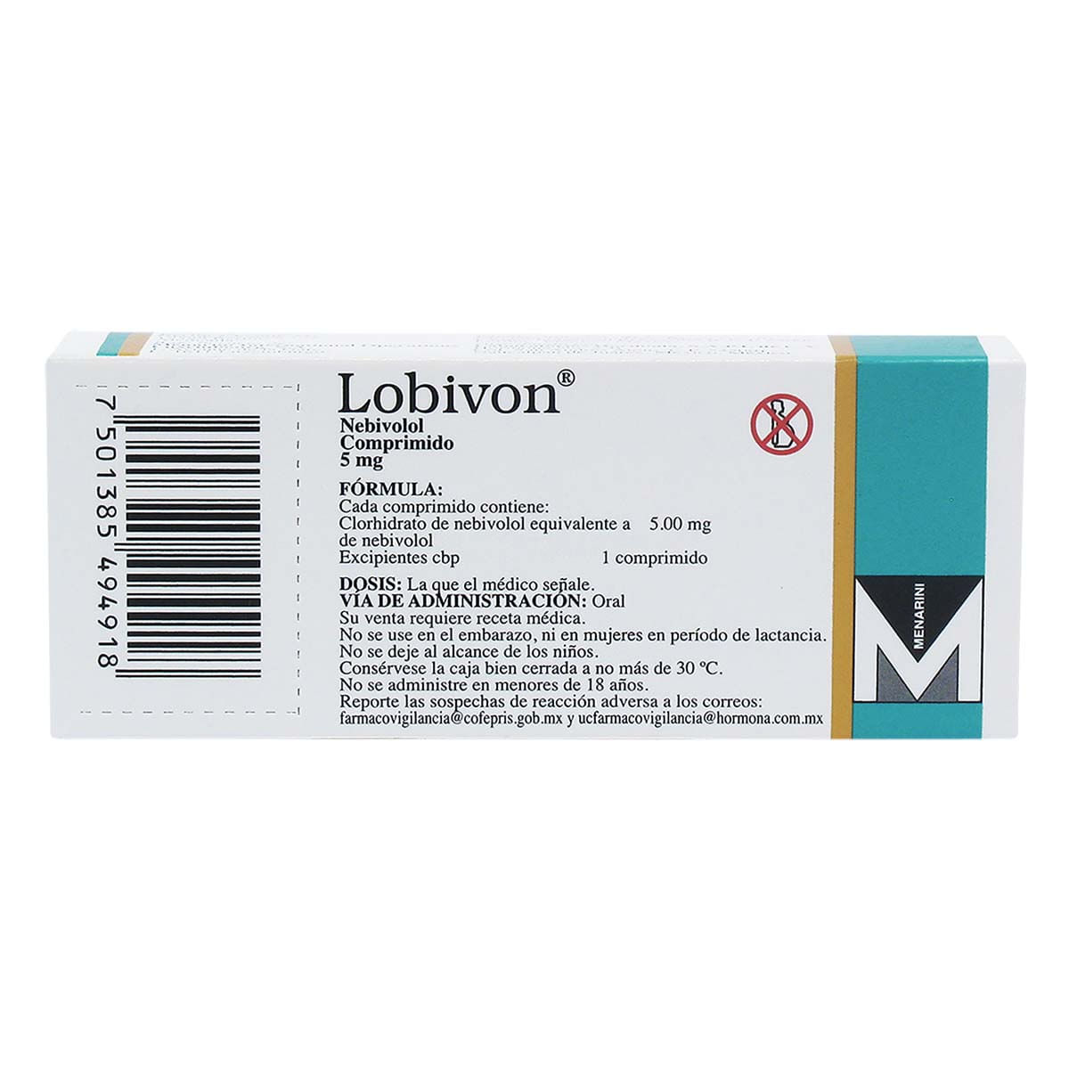 Comprimidos Lobivon 5mg Caja con 28 Comprimidos | Chedraui