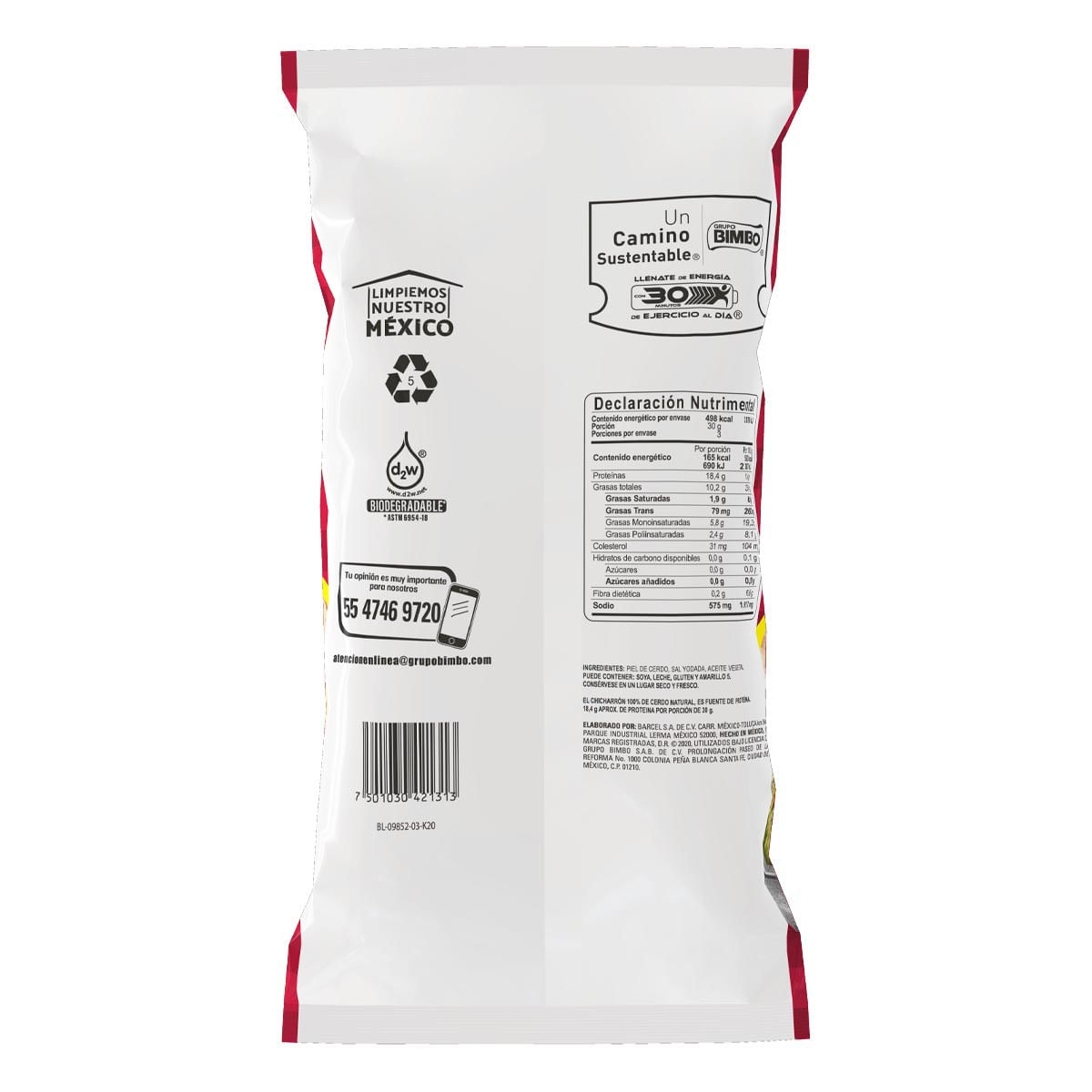 Chicharrón de Cerdo Barcel 90g | Chedraui