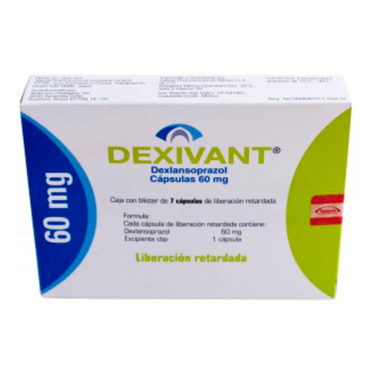 Cápsulas Dexivant 60mg Liberación Retardada Caja con 7 Cápsulas | Chedraui
