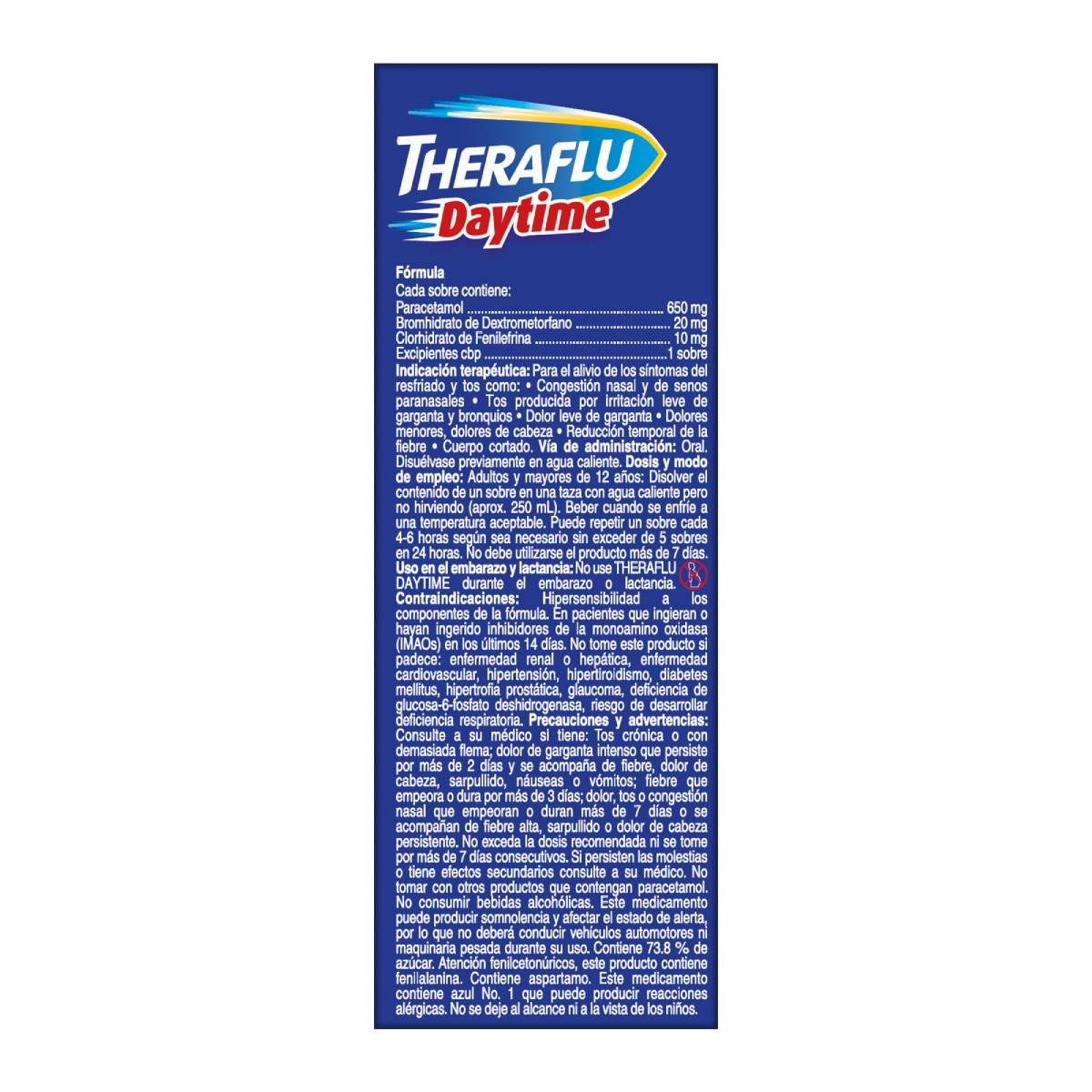 Theraflu Daytime Te Antigripal Resfriado y Tos 6 Sobres | Chedraui