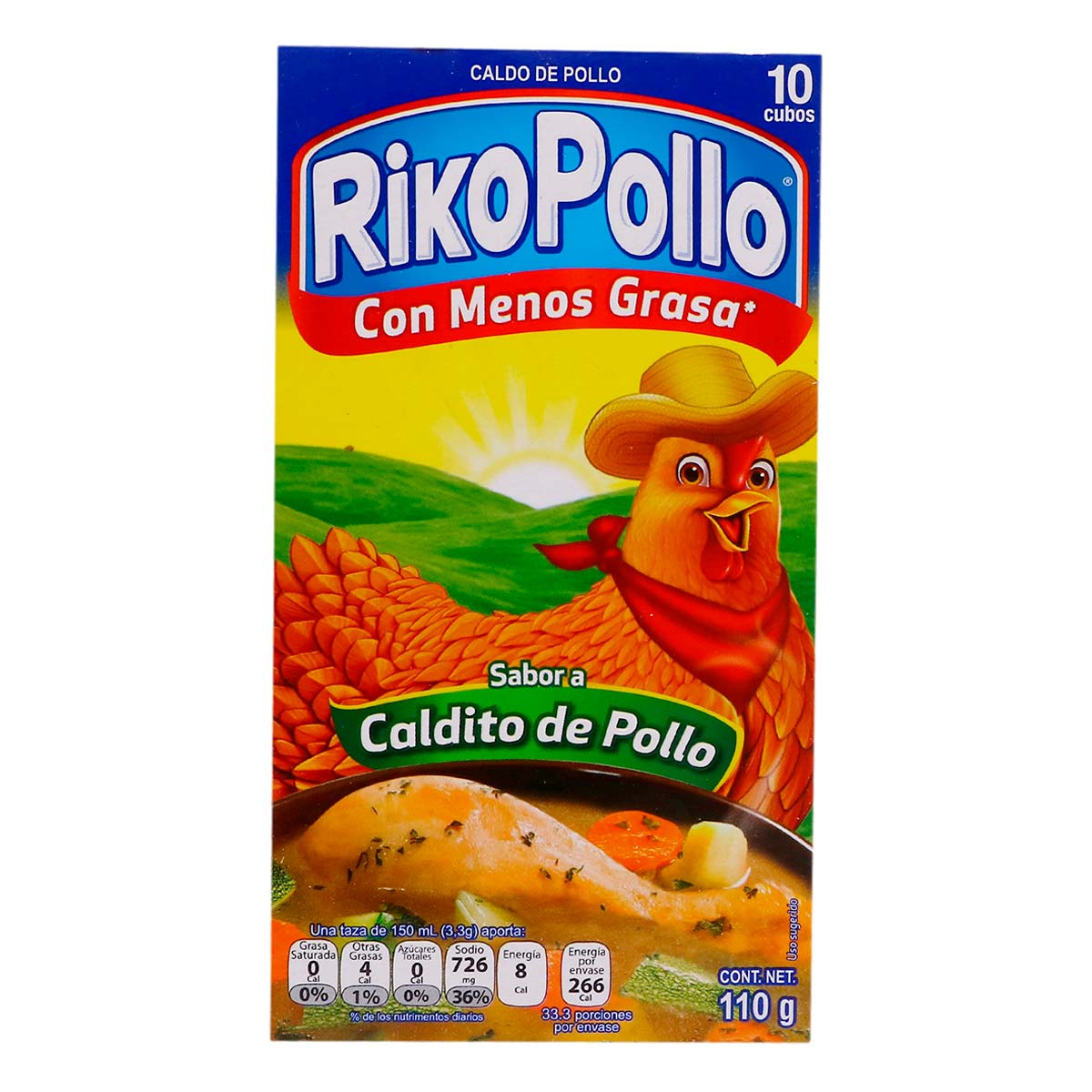 Consomé de Pollo RikoPollo 10 Cubos 110g | Chedraui