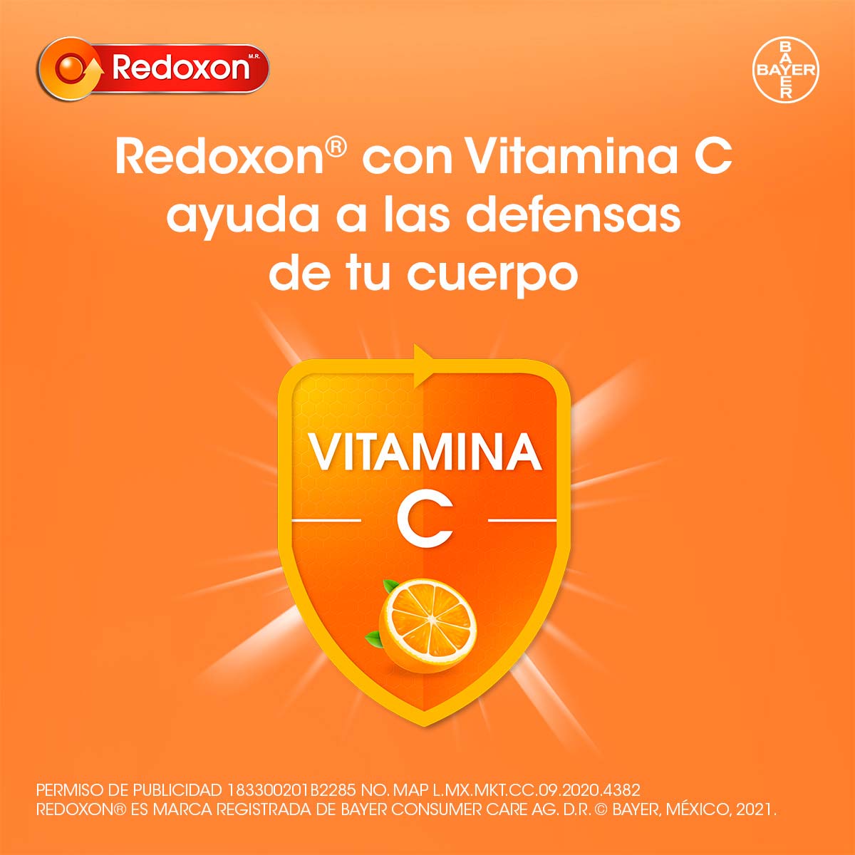 Tabletas Efervescentes Redoxon Sabor Naranja 1g de Vitamina C 10 ...