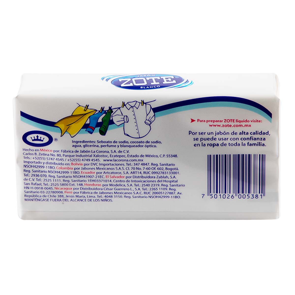 Jabón de Lavandería en Barra Zote Rosa 200g | Chedraui