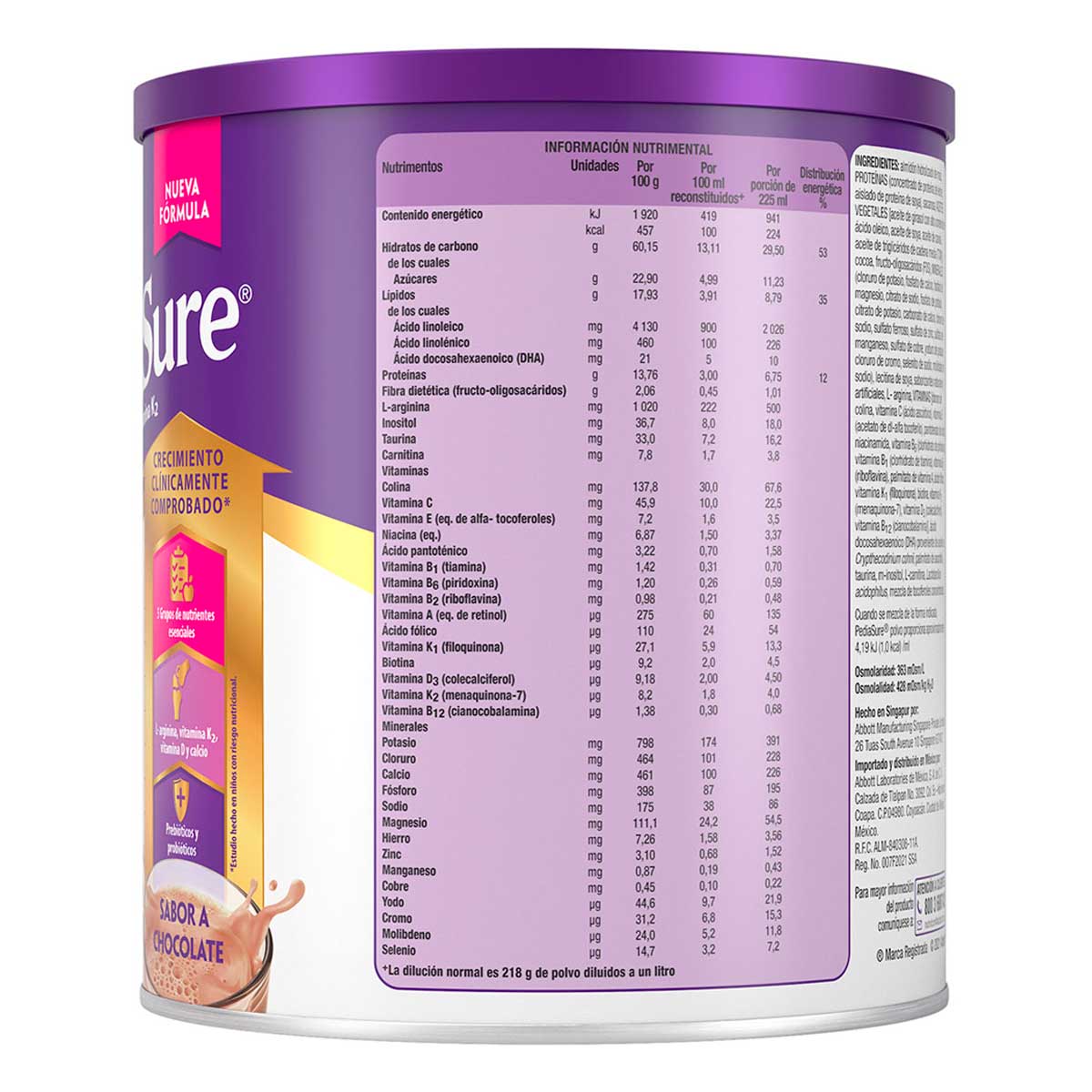 Fórmula Pediasure Plus Polvo Chocolate 400g | Chedraui