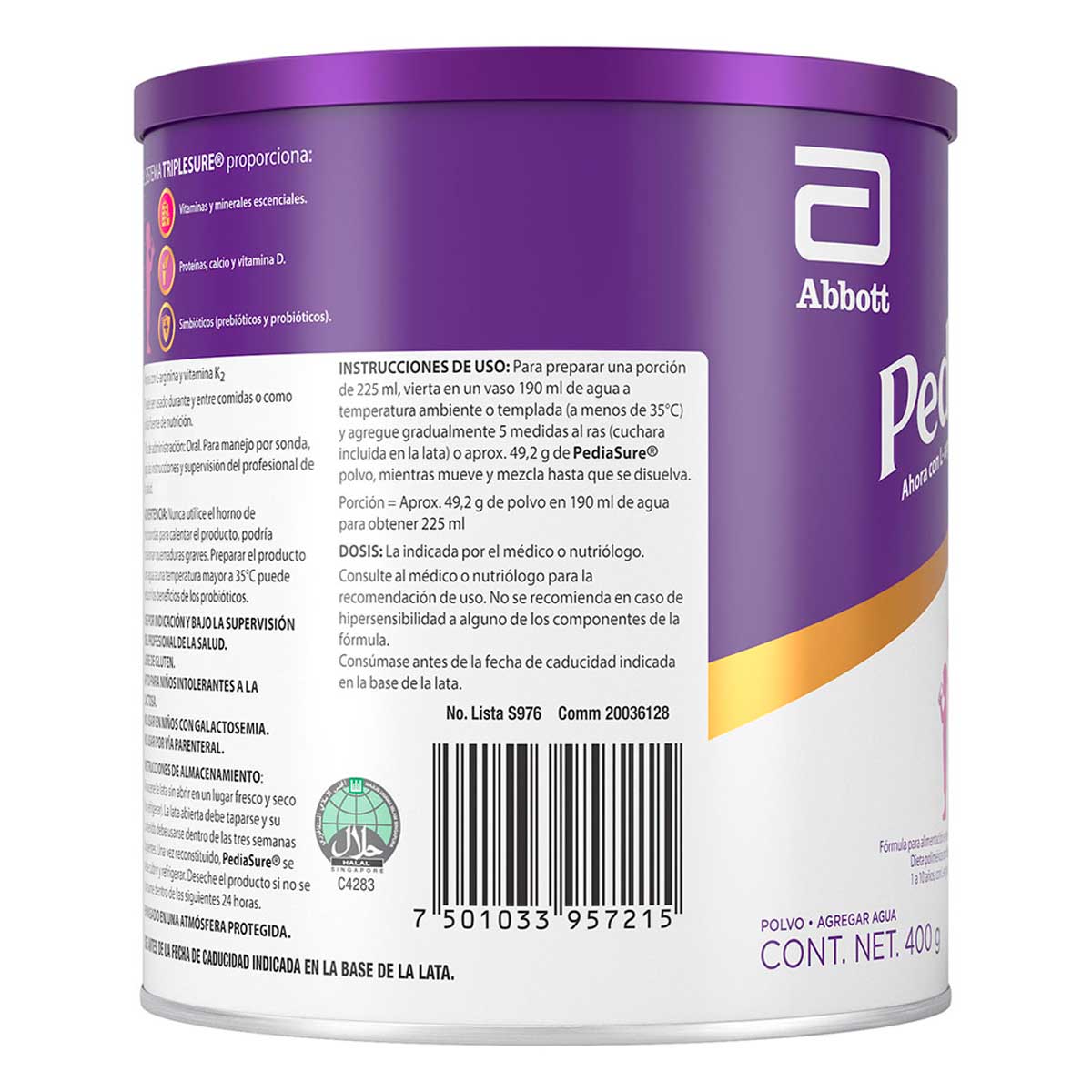 Fórmula Pediasure Plus Polvo Chocolate 400g | Chedraui