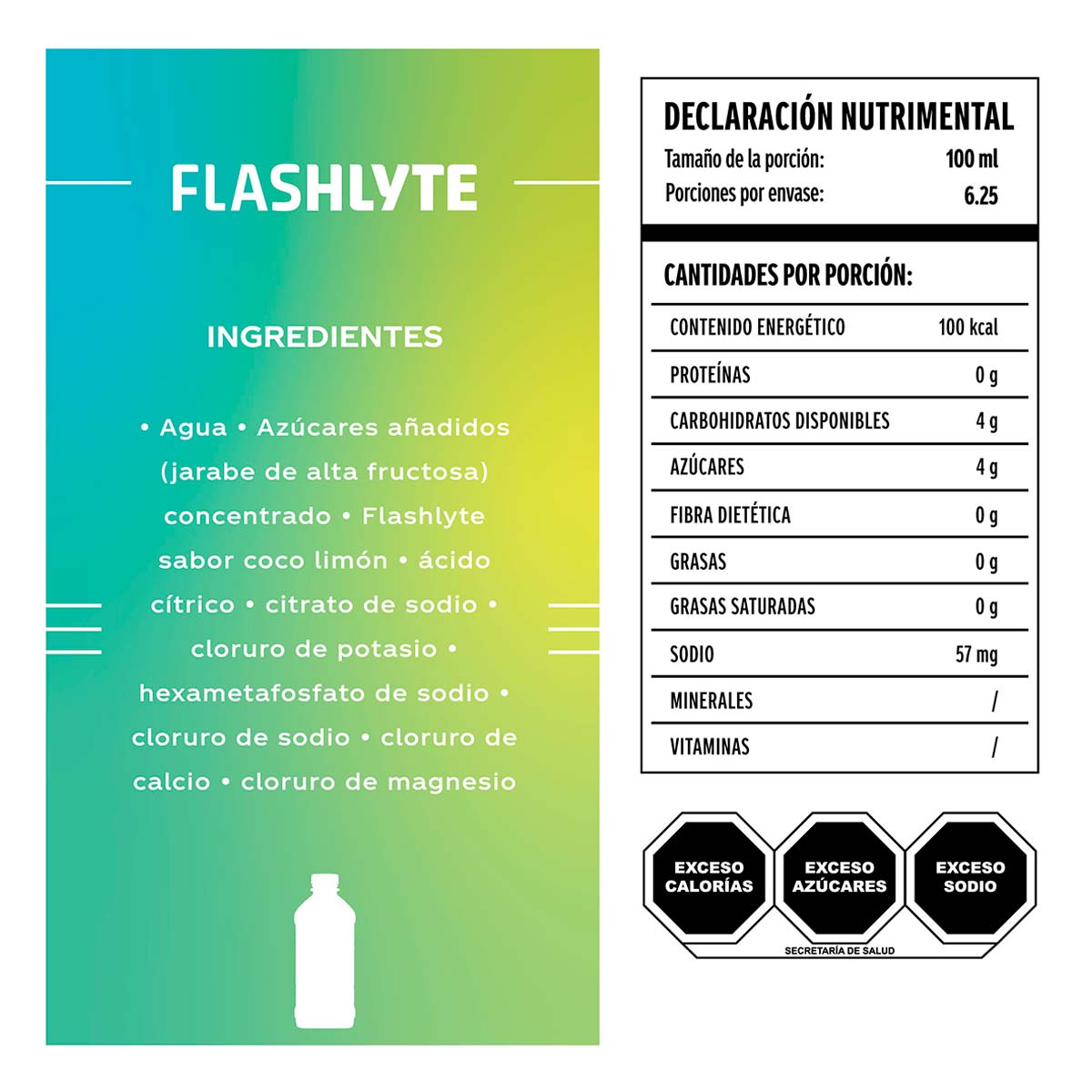 Suero Flashlyte Coco-Limón 625ml | Chedraui