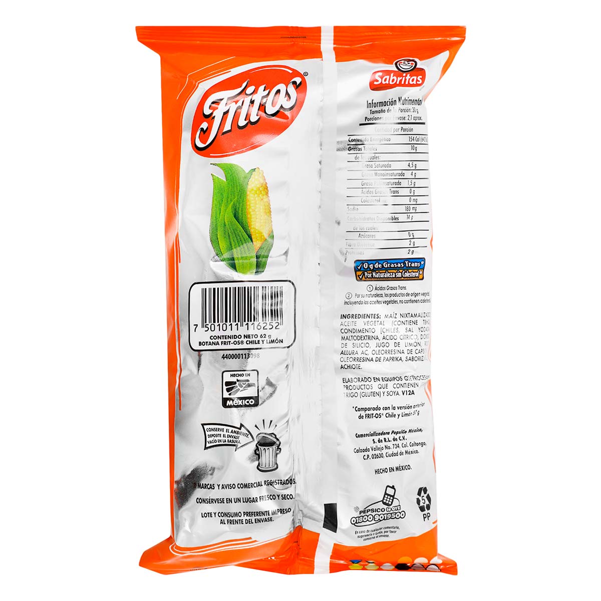 Fritos Chile Con Limon Sabritas 60g | Chedraui